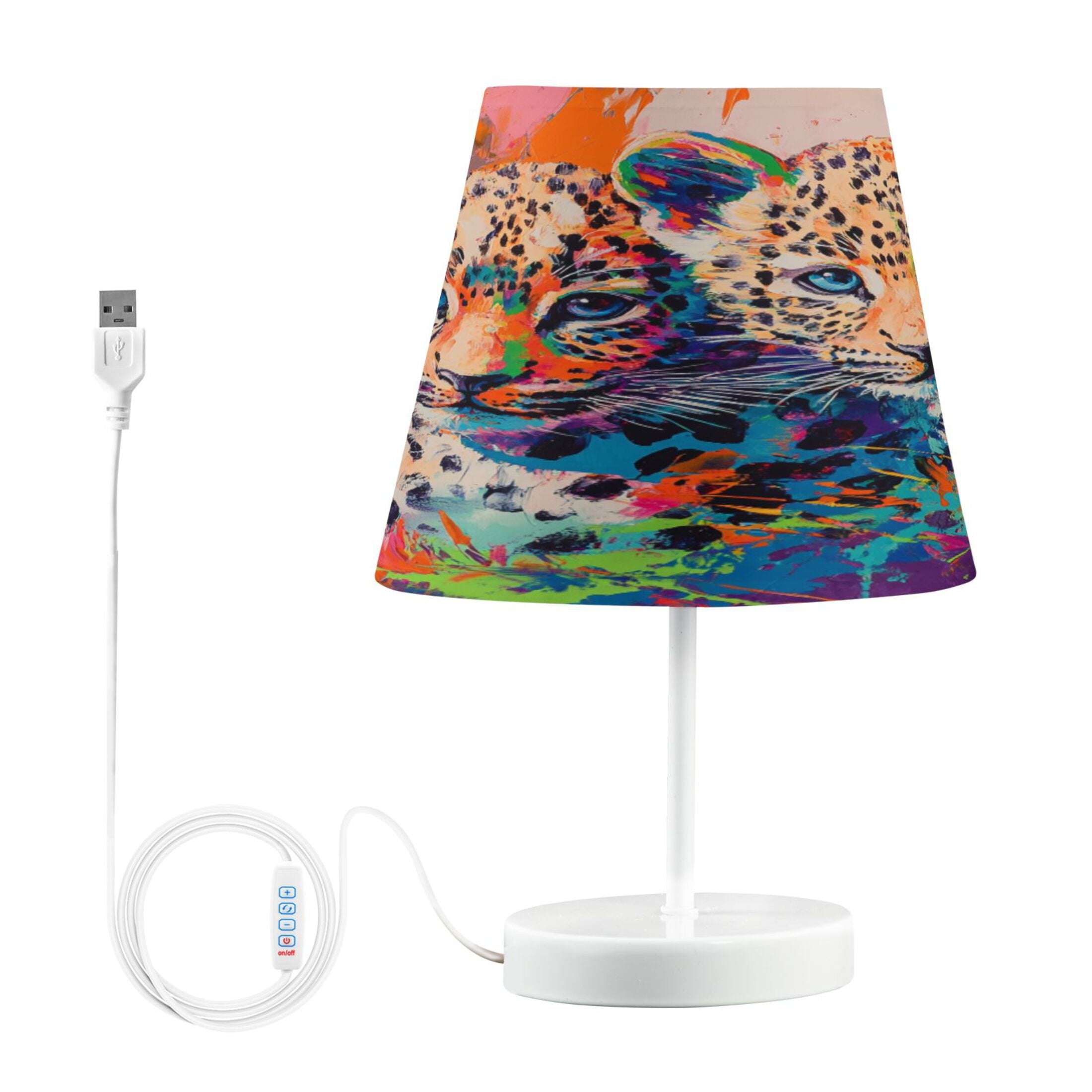 YAZAOO Table Lamp Creative Playful Lion Parade Pattern Simple Pattern ...