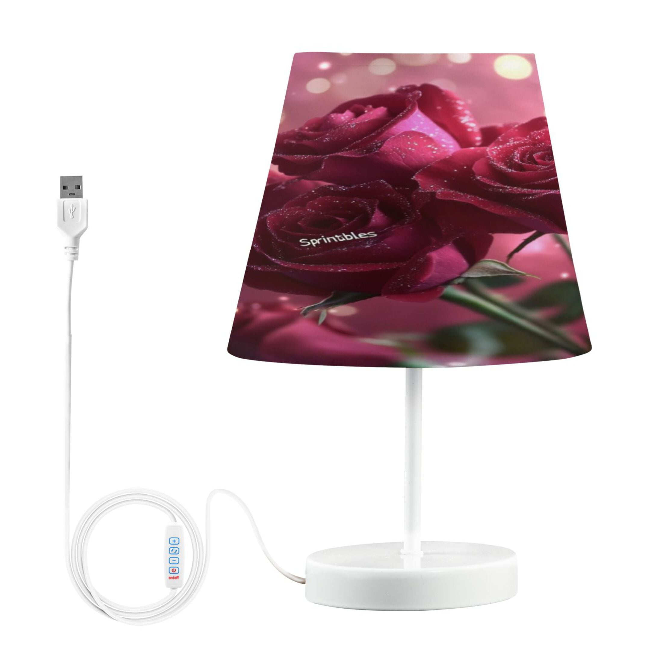 YAZAOO Table Lamp Creative Romantic Blooms Pattern Simple Pattern Night ...