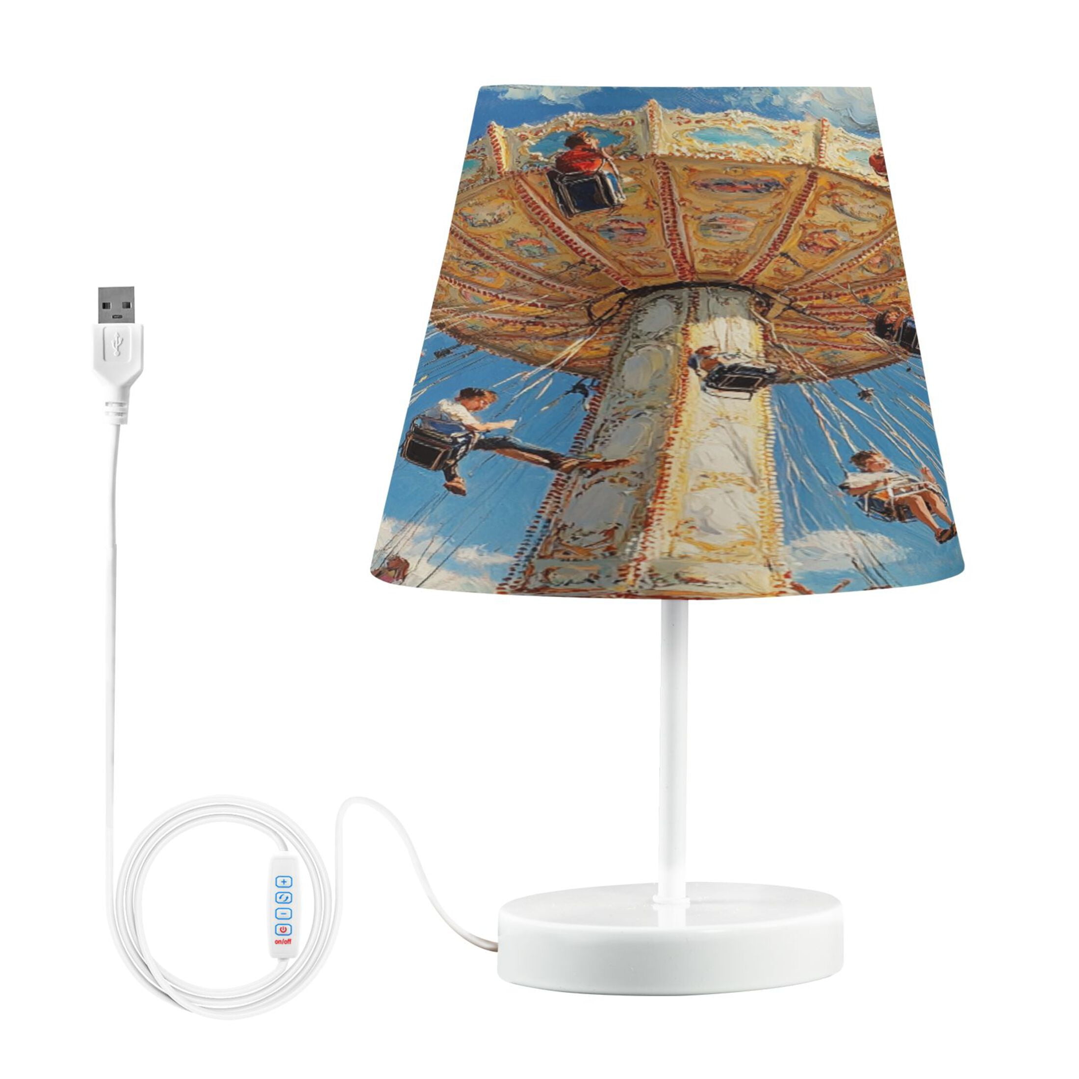 BZSMCE Table Lamp Creative Rotating Flying Chair Simple Pattern Night ...