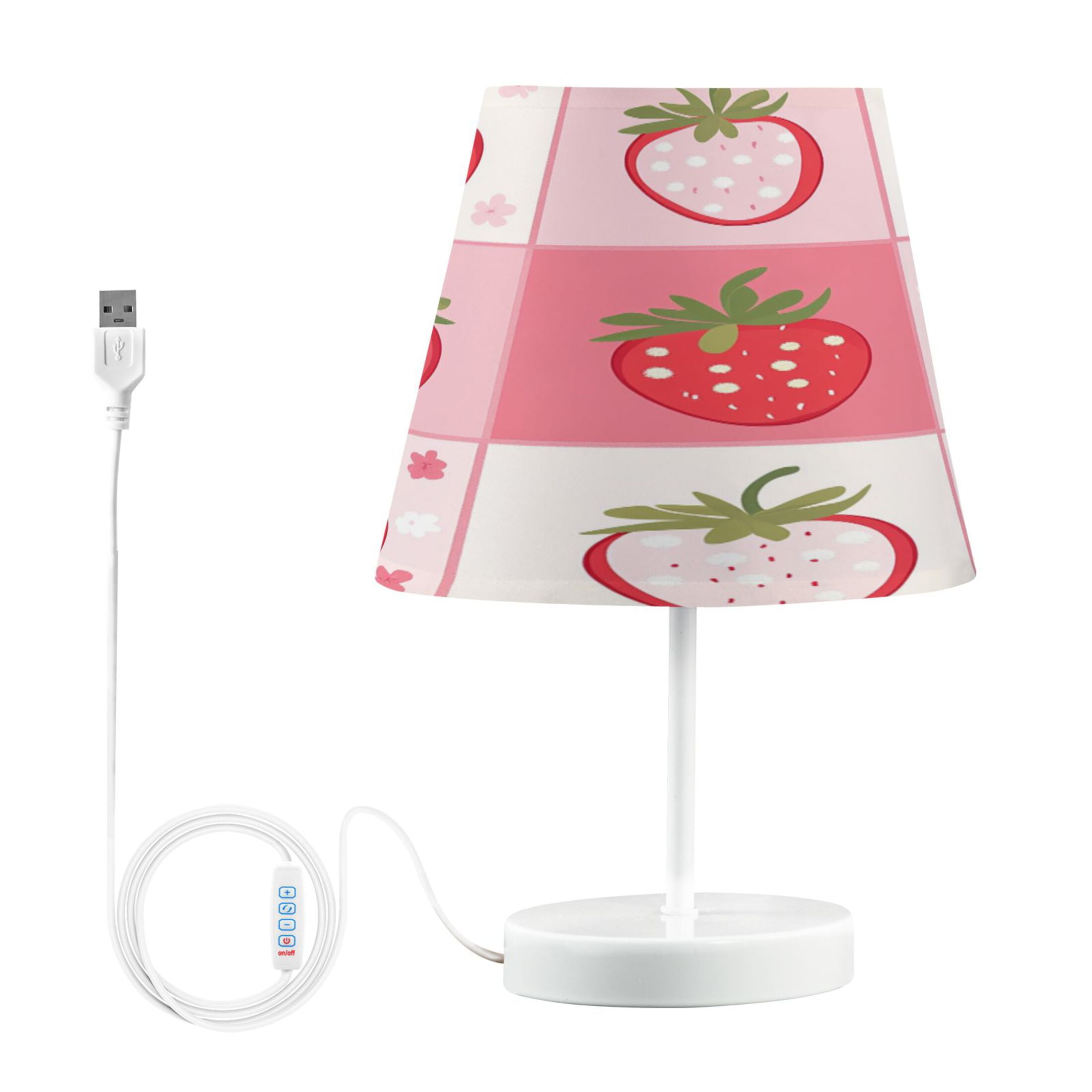 YAZAOO Table Lamp Creative Sweet Strawberry Patch Pattern Simple ...