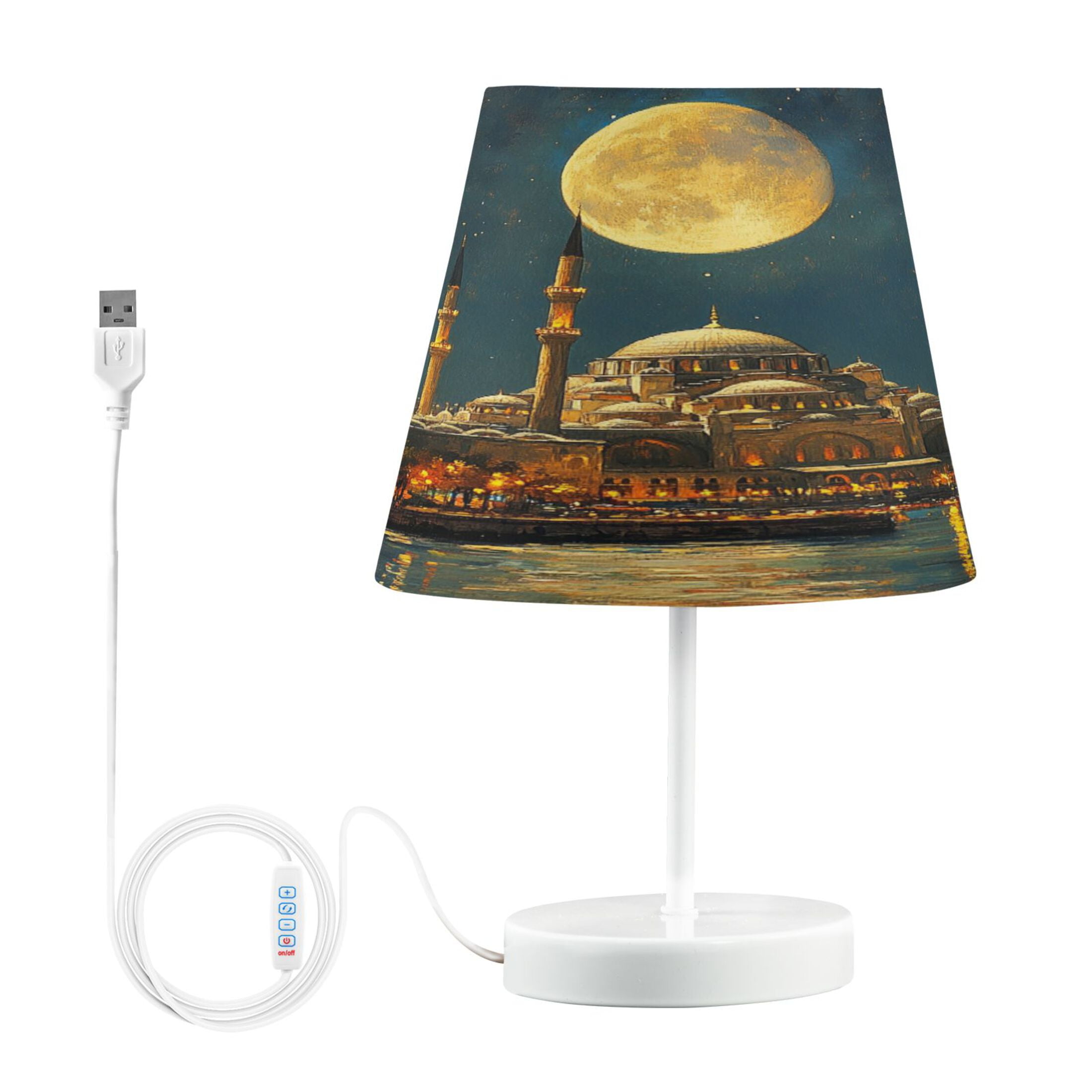 BZSMCE Table Lamp Creative The Moon above The New Temple Simple Pattern ...