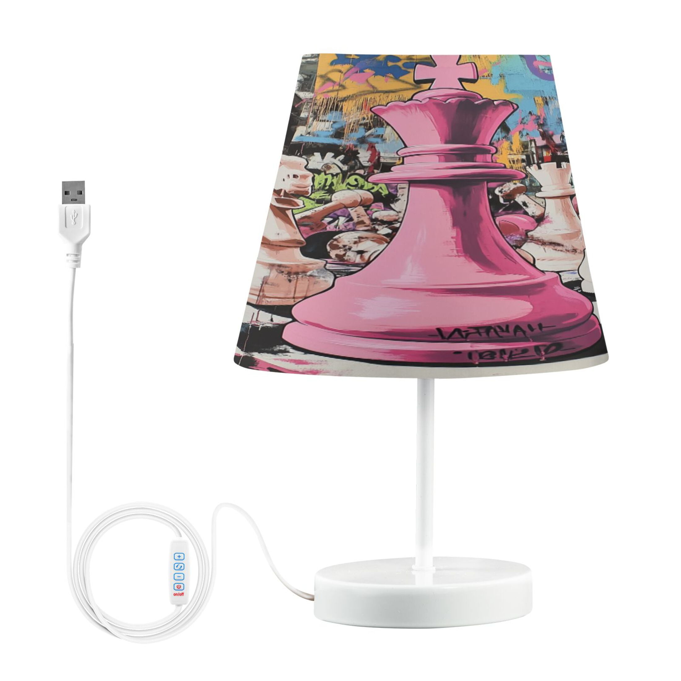 BZSMCE Table Lamp Creative Urban Chess Warfare Pattern Simple Pattern ...