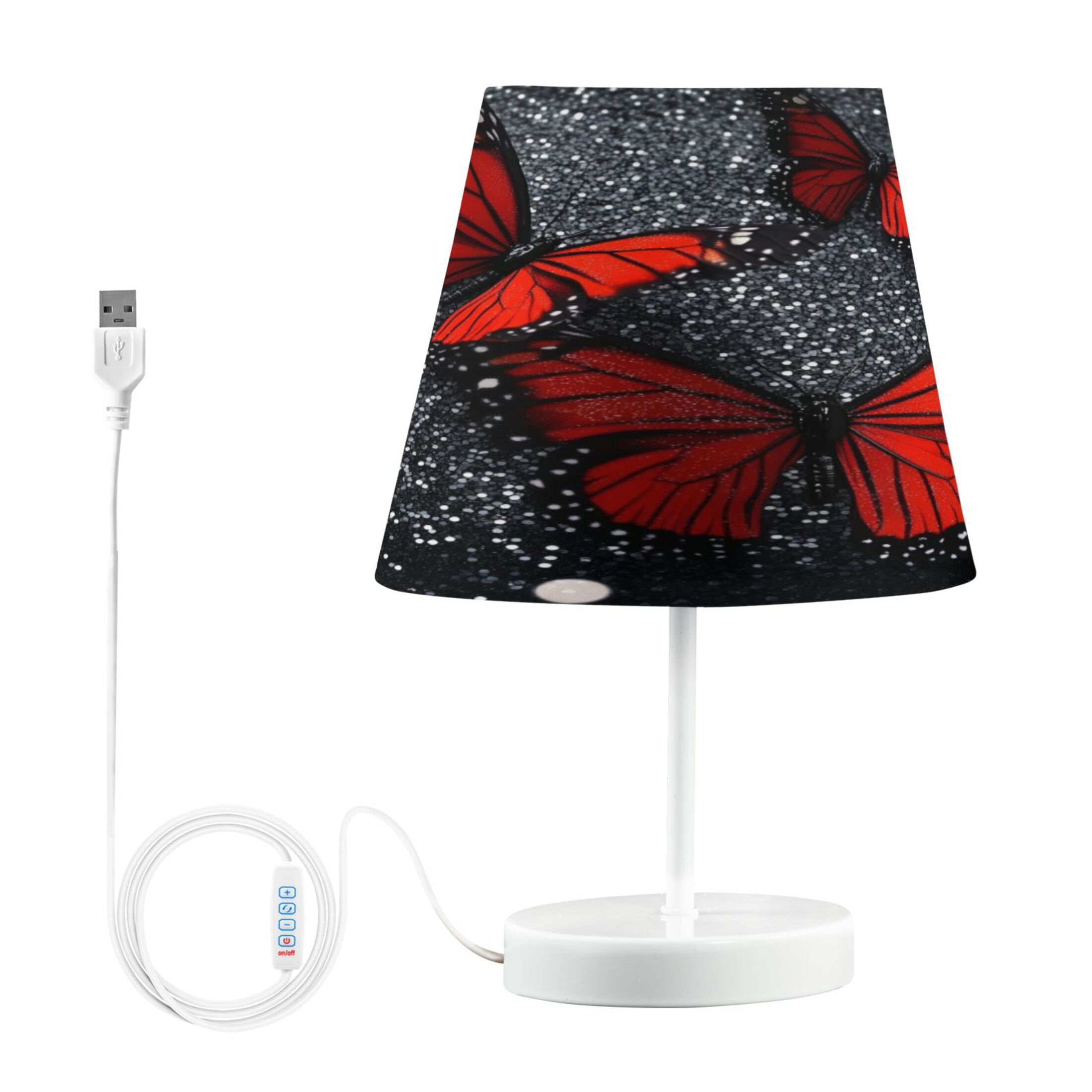 BZSMCE Table Lamp Creative Wings Of Fire Pattern Simple Pattern Night ...