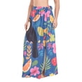 BZSMCE Toucan Flower Leaf Pattern Maxi Cover-Up Skirt, Lightweight ...