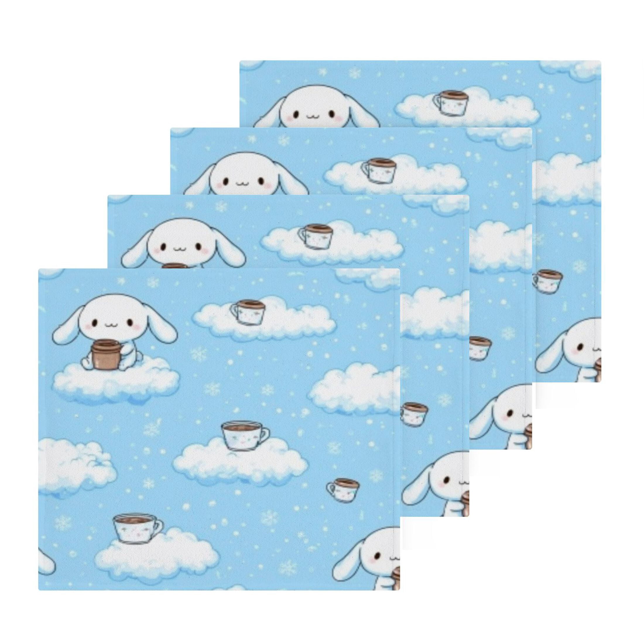 BZSMCE Towel Cotton Face Towel Soft Hand Towels Fashion Cloudy Bunny ...