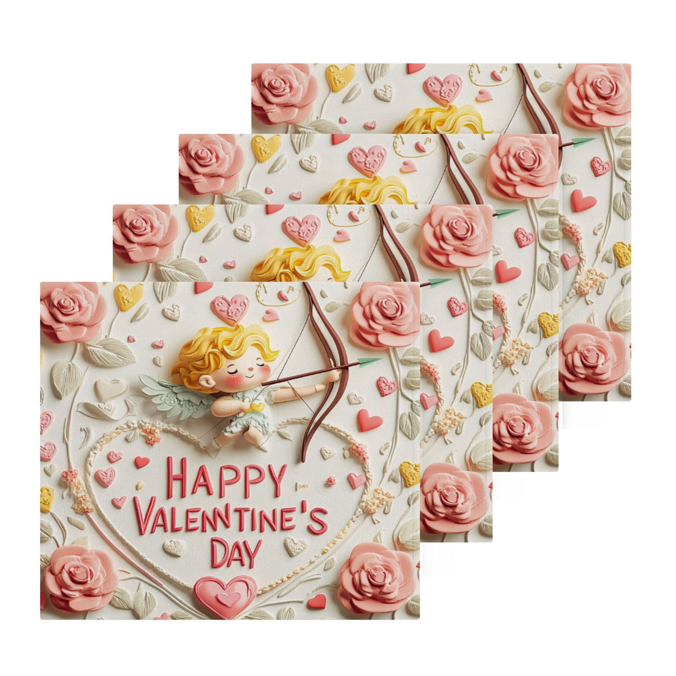 BZSMCE Towel Cotton Face Towel Soft Hand Towels Fashion Cupid’s Touch ...