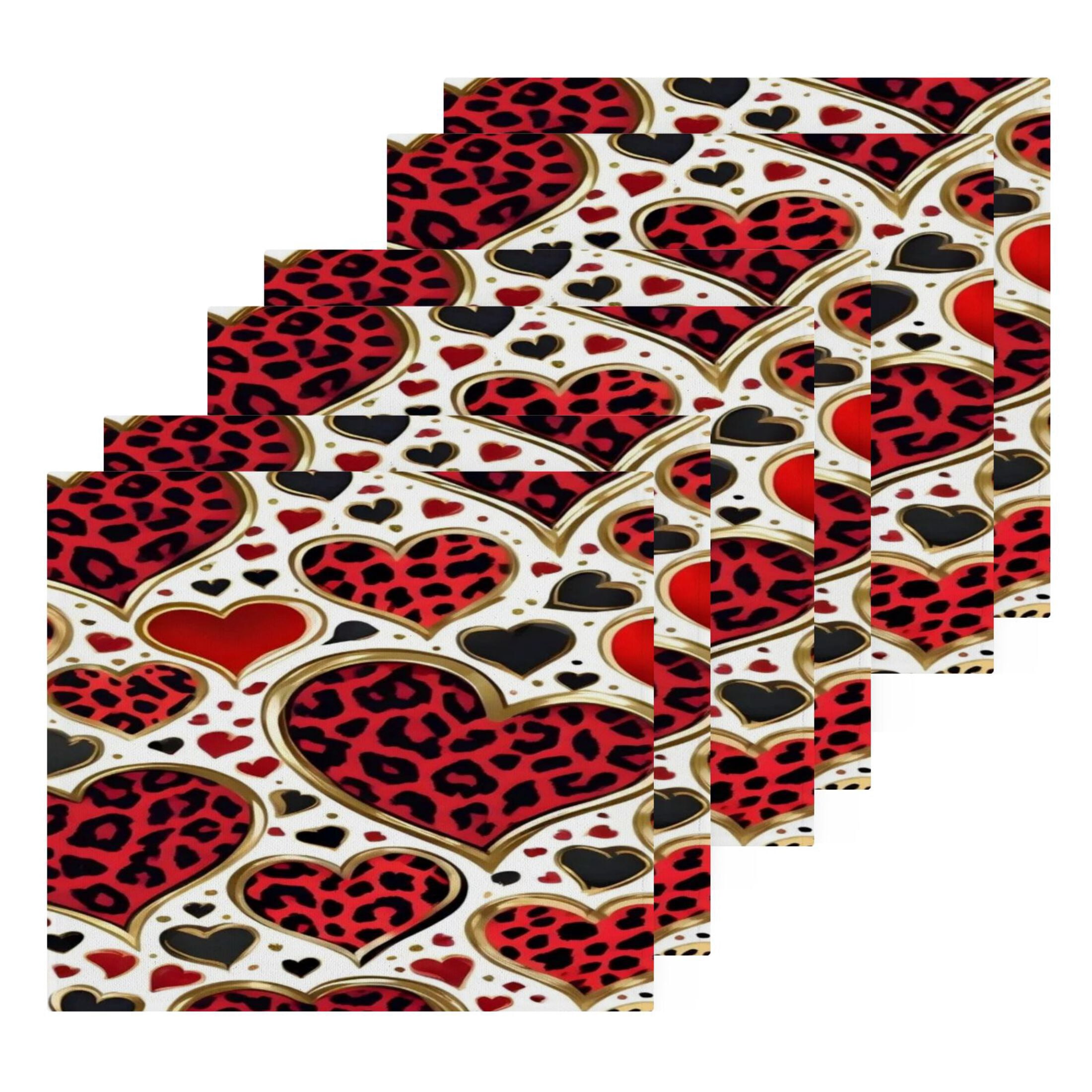 BZSMCE Towel Cotton Face Towel Soft Hand Towels Fashion Leopard Heart ...