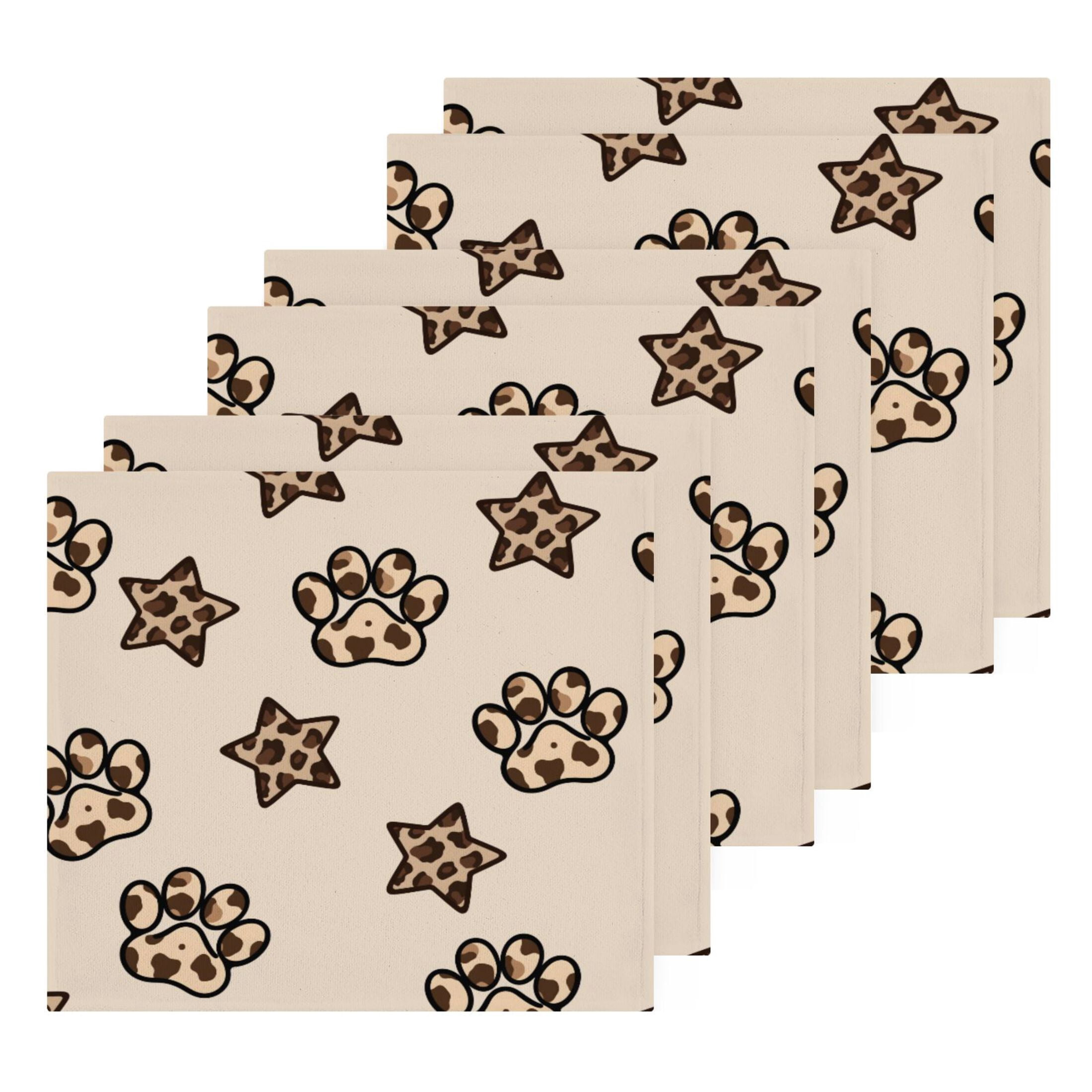 BZSMCE Towel Cotton Face Towel Soft Hand Towels Fashion Leopard Paw ...