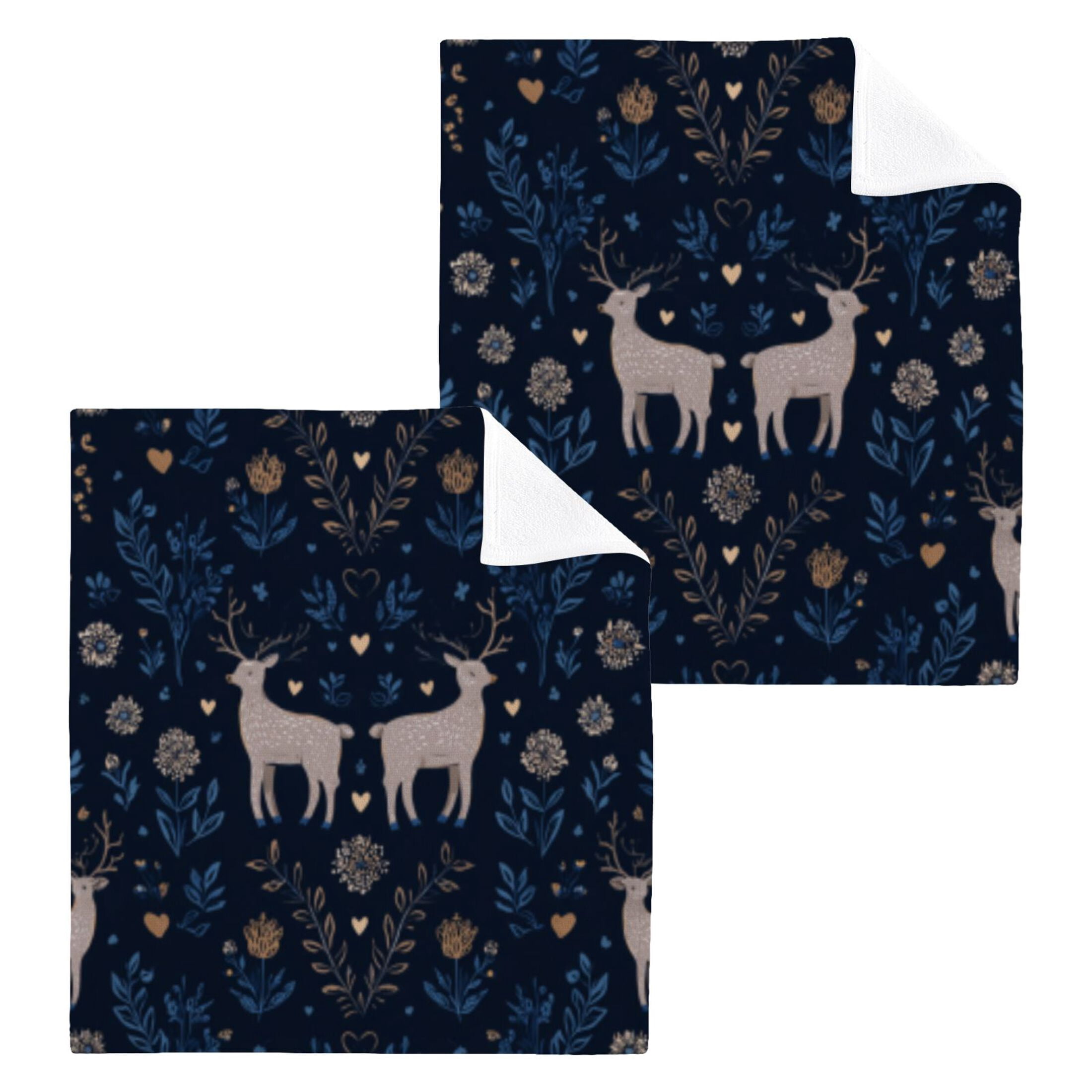 BZSMCE Towel Cotton Face Towel Soft Hand Towels Fashion Nocturnal Deer ...