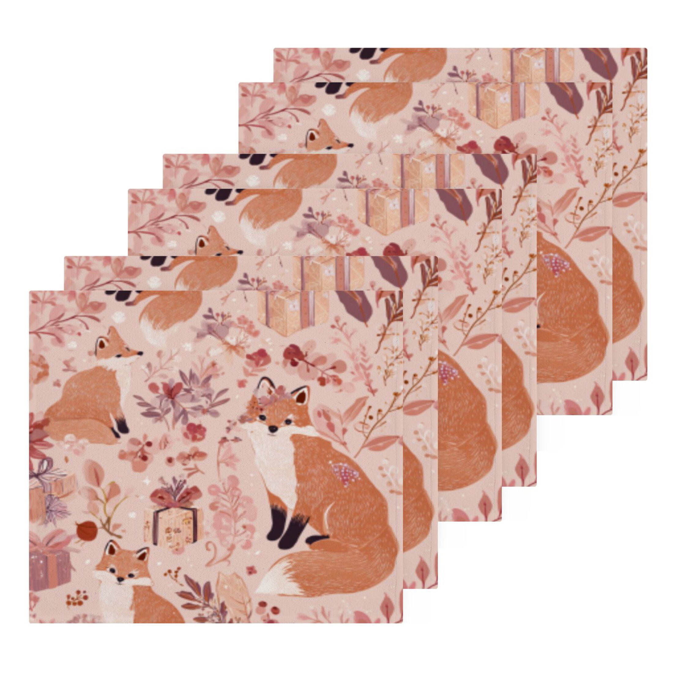 BZSMCE Towel Cotton Face Towel Soft Hand Towels Fashion Pastel Fox ...