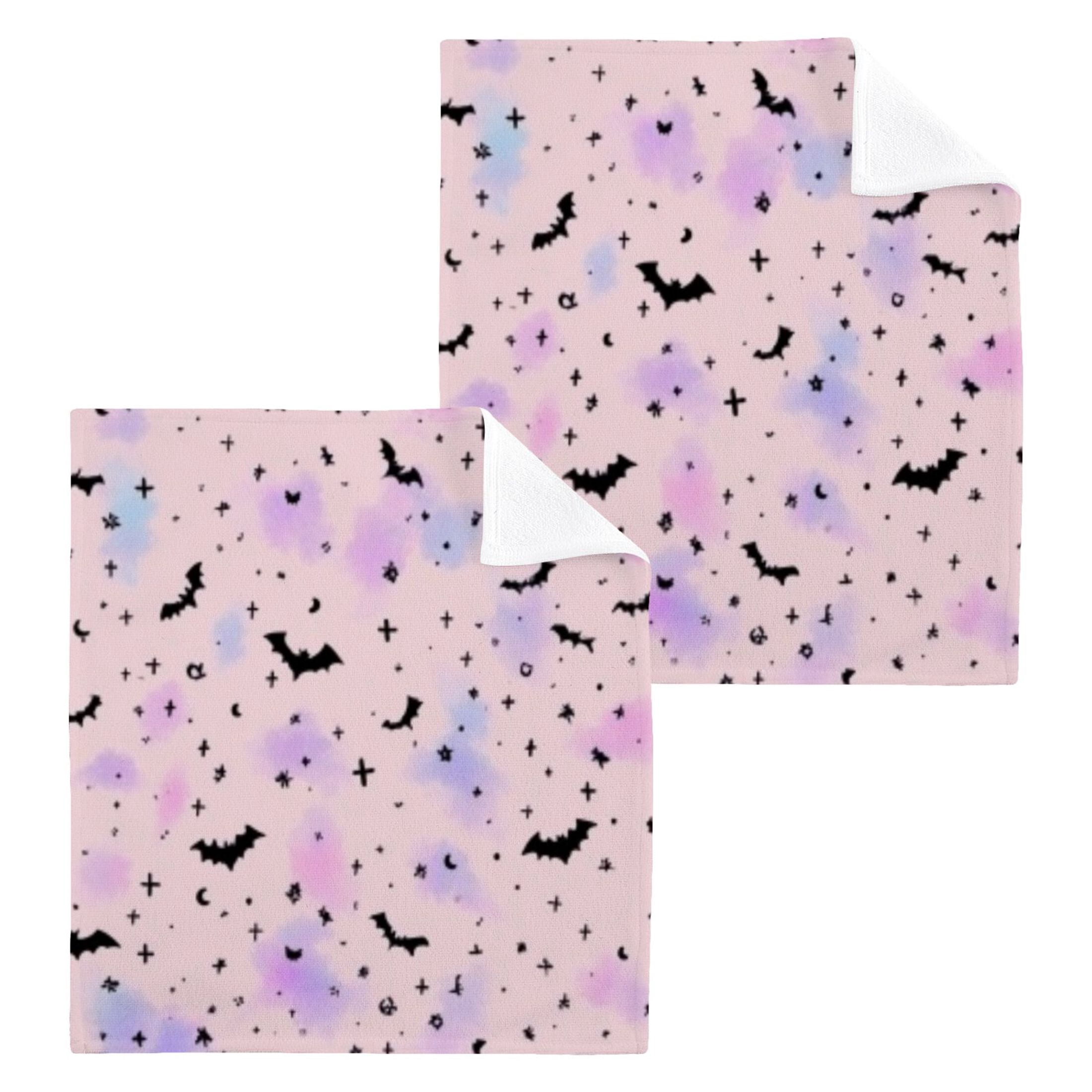 BZSMCE Towel Cotton Face Towel Soft Hand Towels Fashion Pink Bat ...