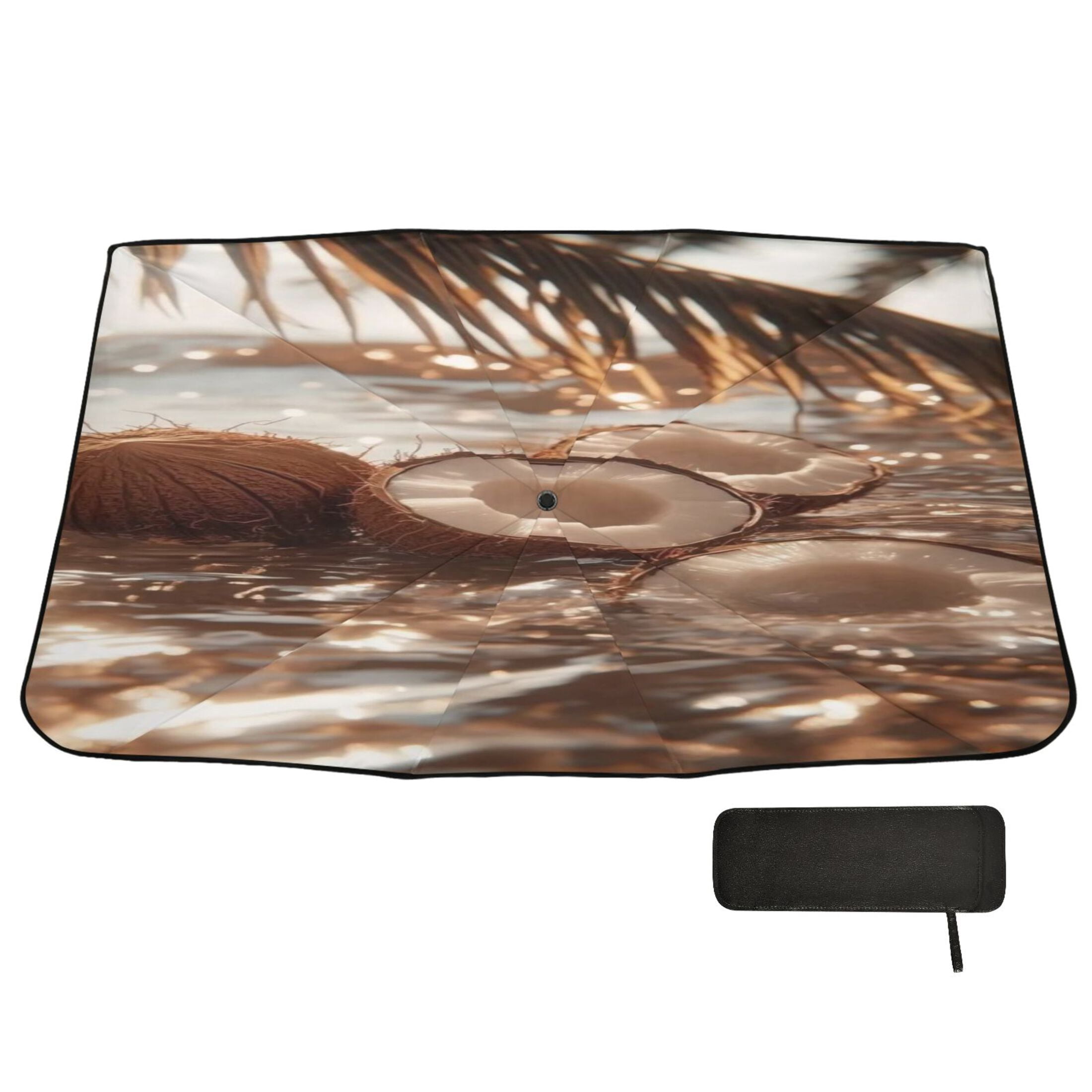 BZSMCE Tropical Coconut Drift Car Windshield Foldable Sunshade Umbrella ...