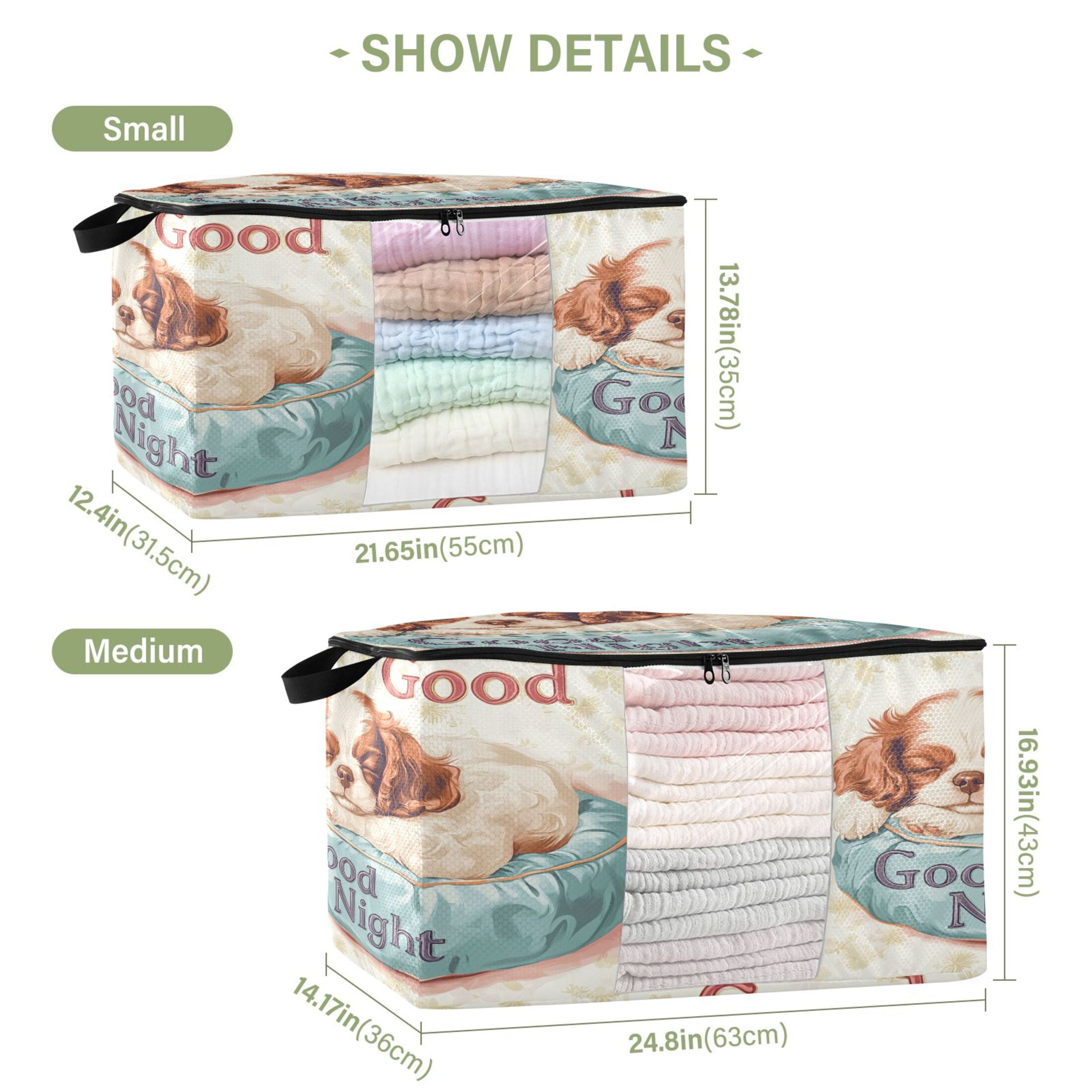 BZSMCE Under Bed Storage Bags With Reinforced Handles Baby Dog ...