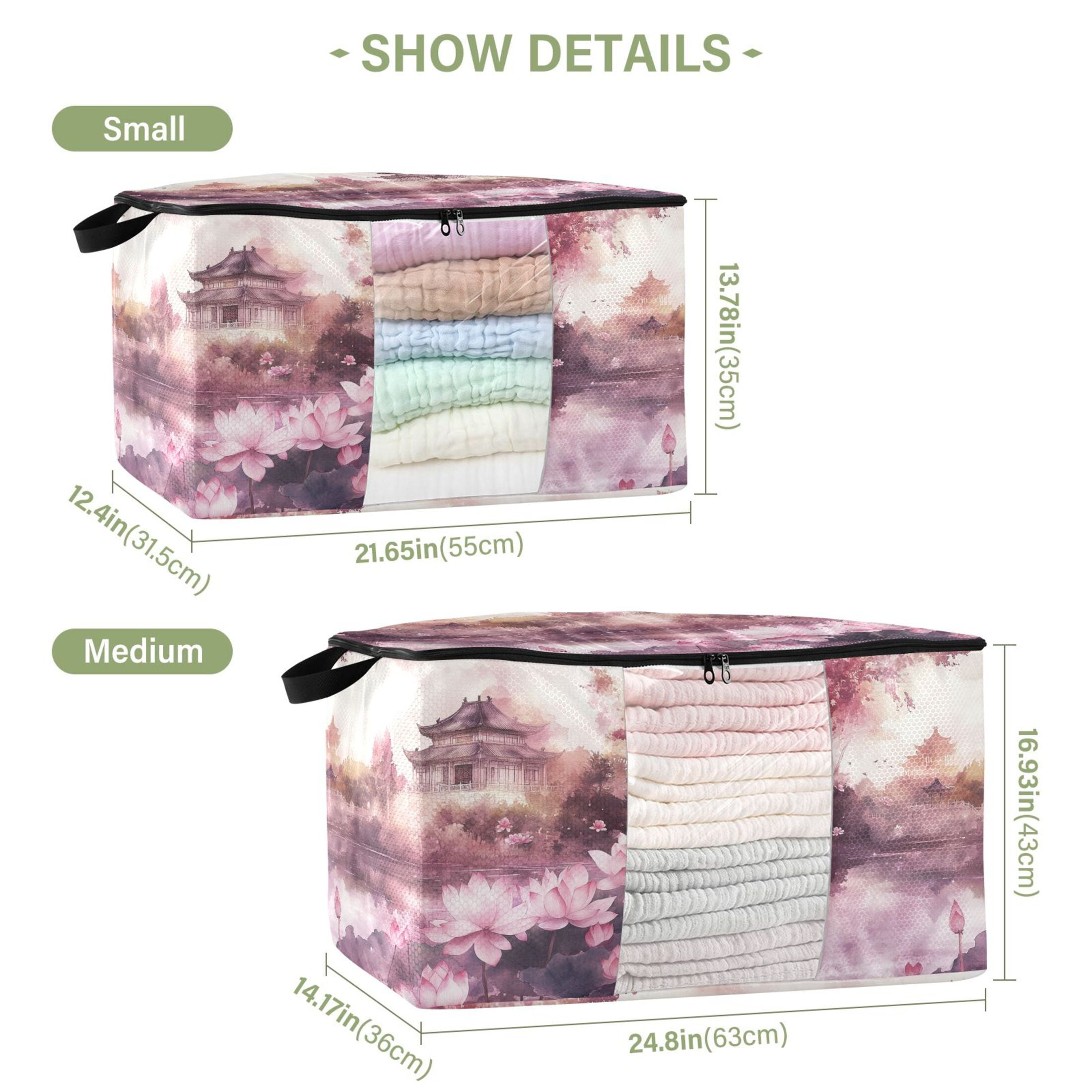 BZSMCE Under Bed Storage Bags With Reinforced Handles Traditional ...