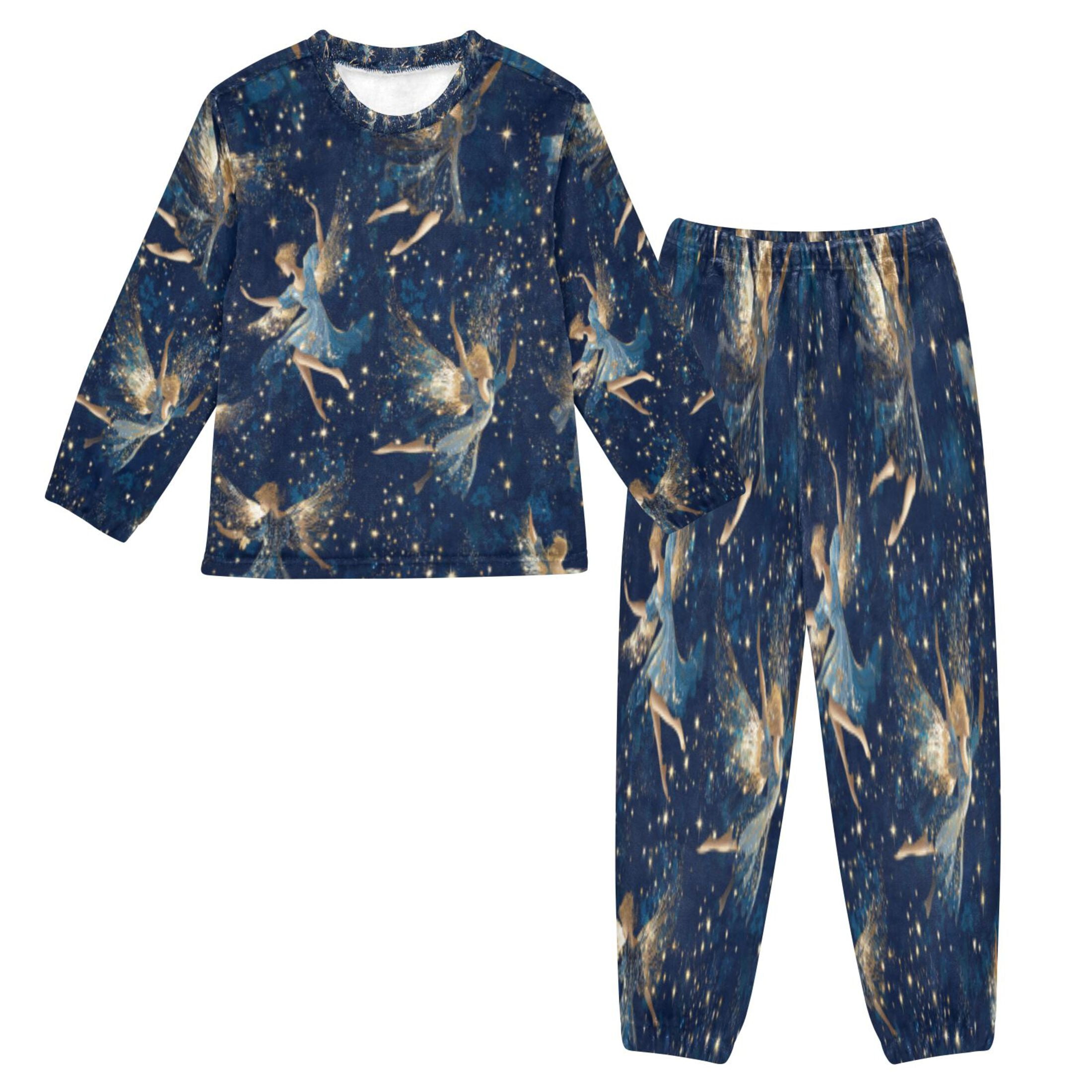 BZSMCE Unisex Fluffy Pajama Set Celestial Fairy Whirl Printed - Walmart.com