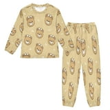 BZSMCE Unisex Fluffy Pajama Set Teddy Bear Pattern Parade Printed ...