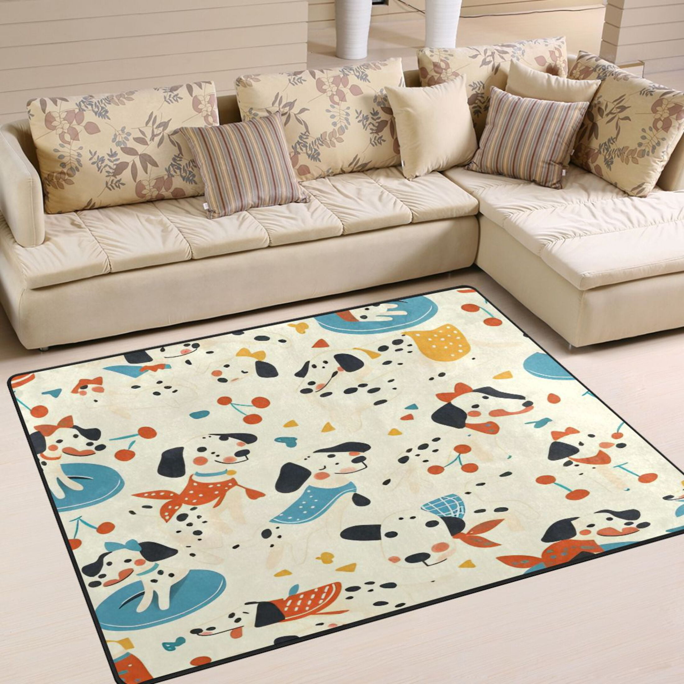 BZSMCE Vintage Area Rugs Float Dalmatian Creative Area For Home ...