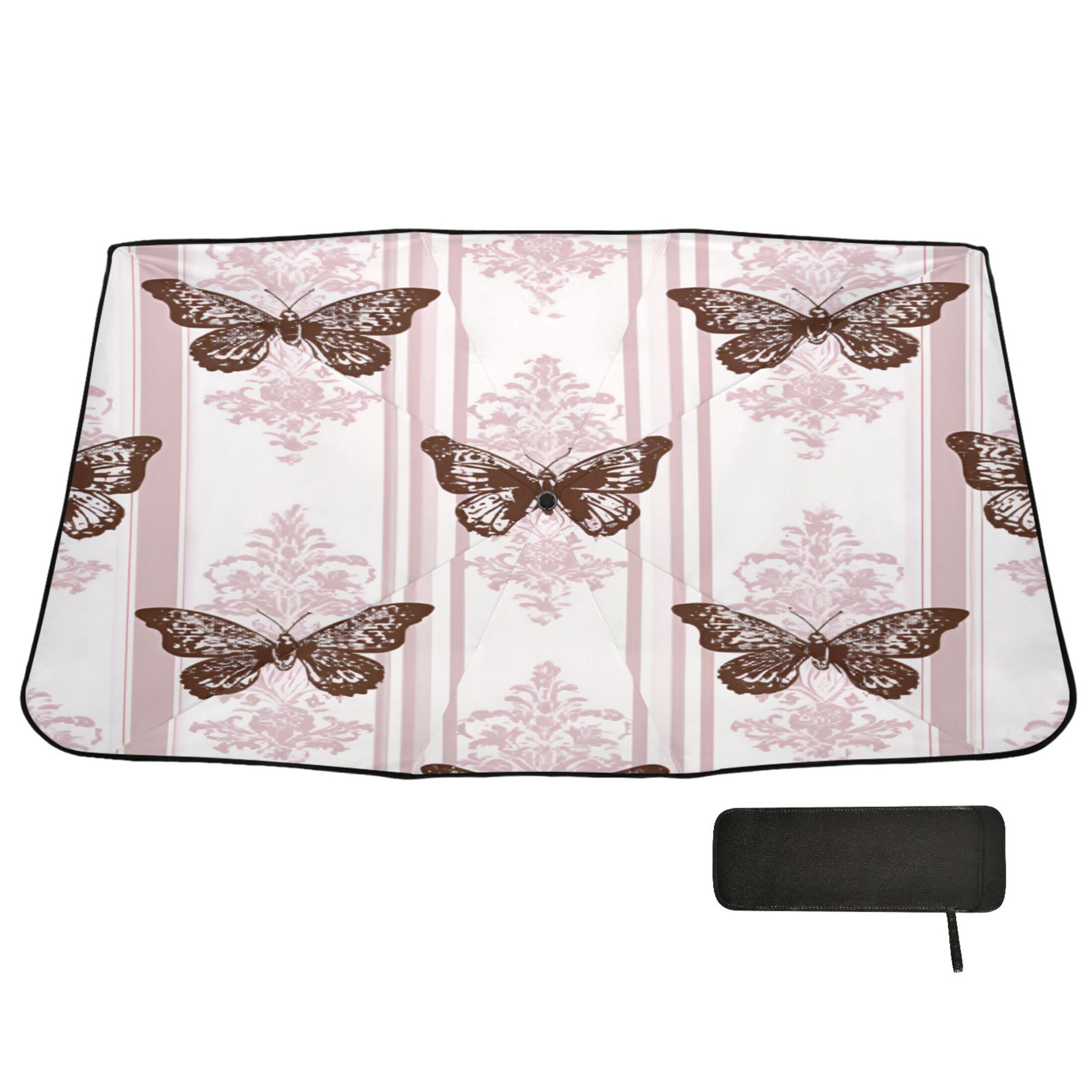 BZSMCE Vintage Butterfly Car Windshield Foldable Sunshade Umbrella UV ...