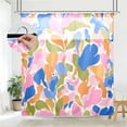 BZSMCE Vivid Painterly Floral Pattern Bathroom Shower Curtain Set with ...