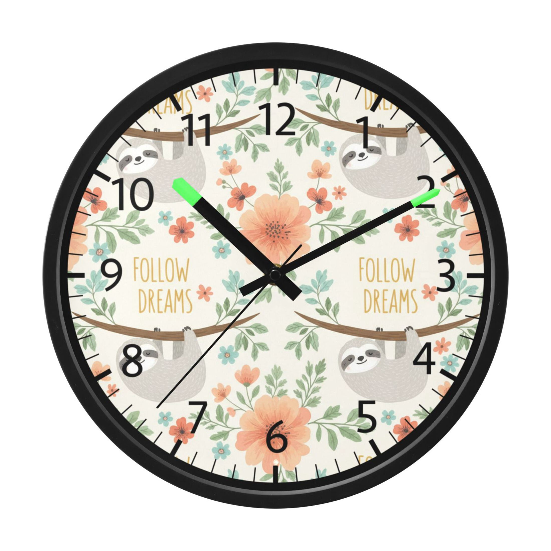 BZSMCE Voice Activated LED Night 12in Clock 12in Clock with 17 Pattern ...