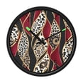 BZSMCE Voice Activated LED Night 12in Clock 12in Clock with Burgundy ...
