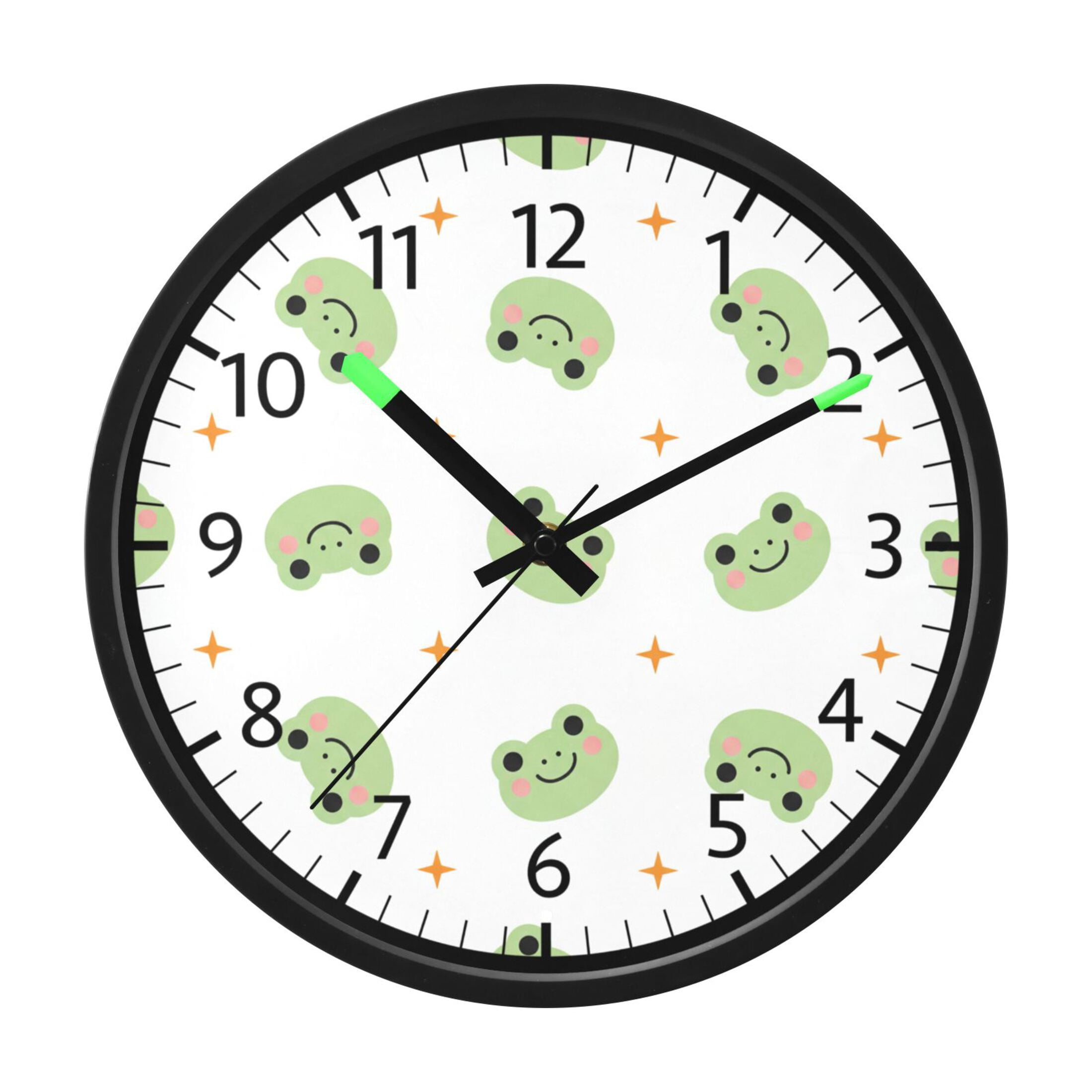 BZSMCE Voice Activated LED Night 12in Clock 12in Clock with Cartoon ...