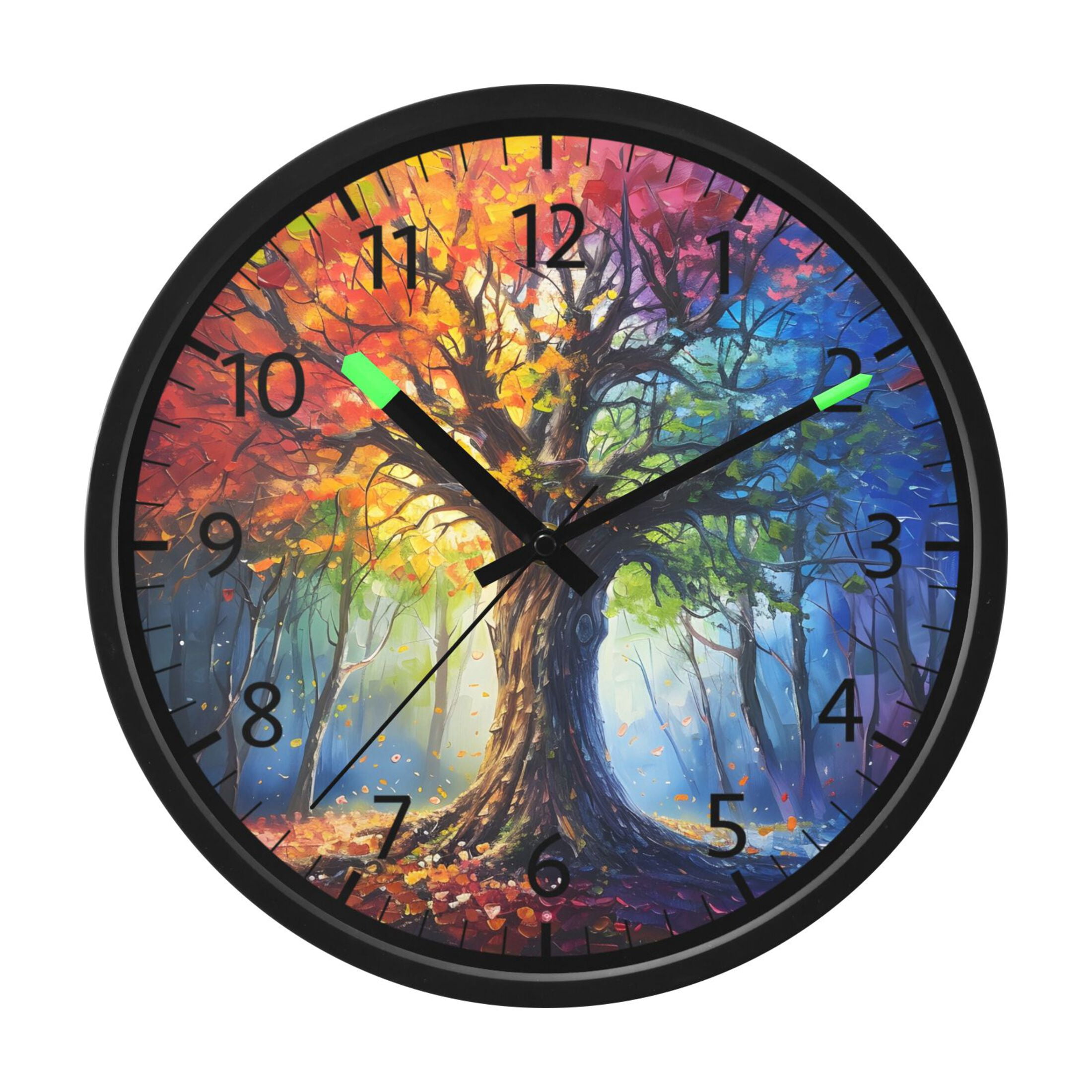 BZSMCE Voice Activated LED Night 12in Clock 12in Clock with Colorful ...