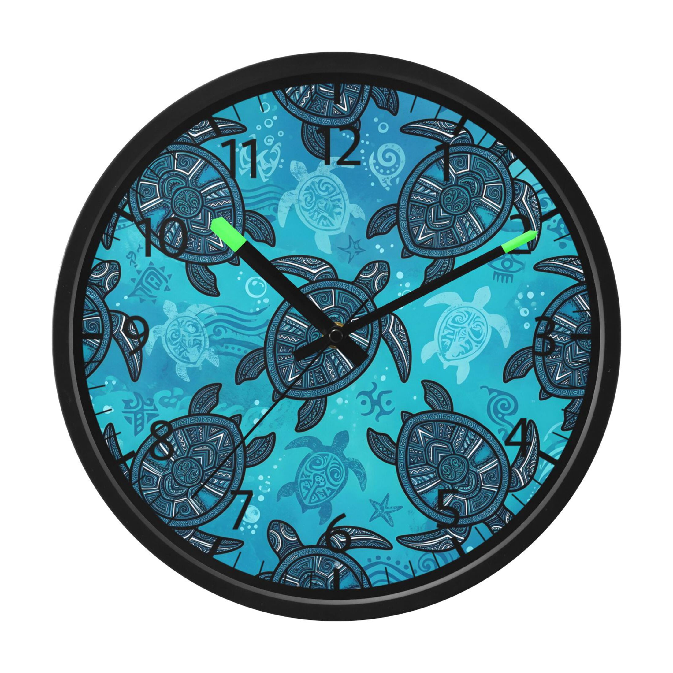 BZSMCE Voice Activated LED Night 12in Clock 12in Clock with Deep Blue ...