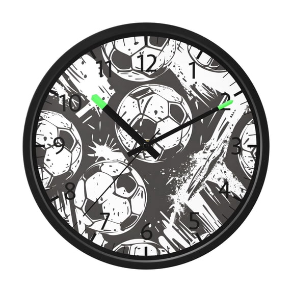 BZSMCE Voice Activated LED Night 12in Clock 12in Clock with Football ...