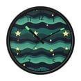 BZSMCE Voice Activated LED Night 12in Clock 12in Clock with Green Wave ...