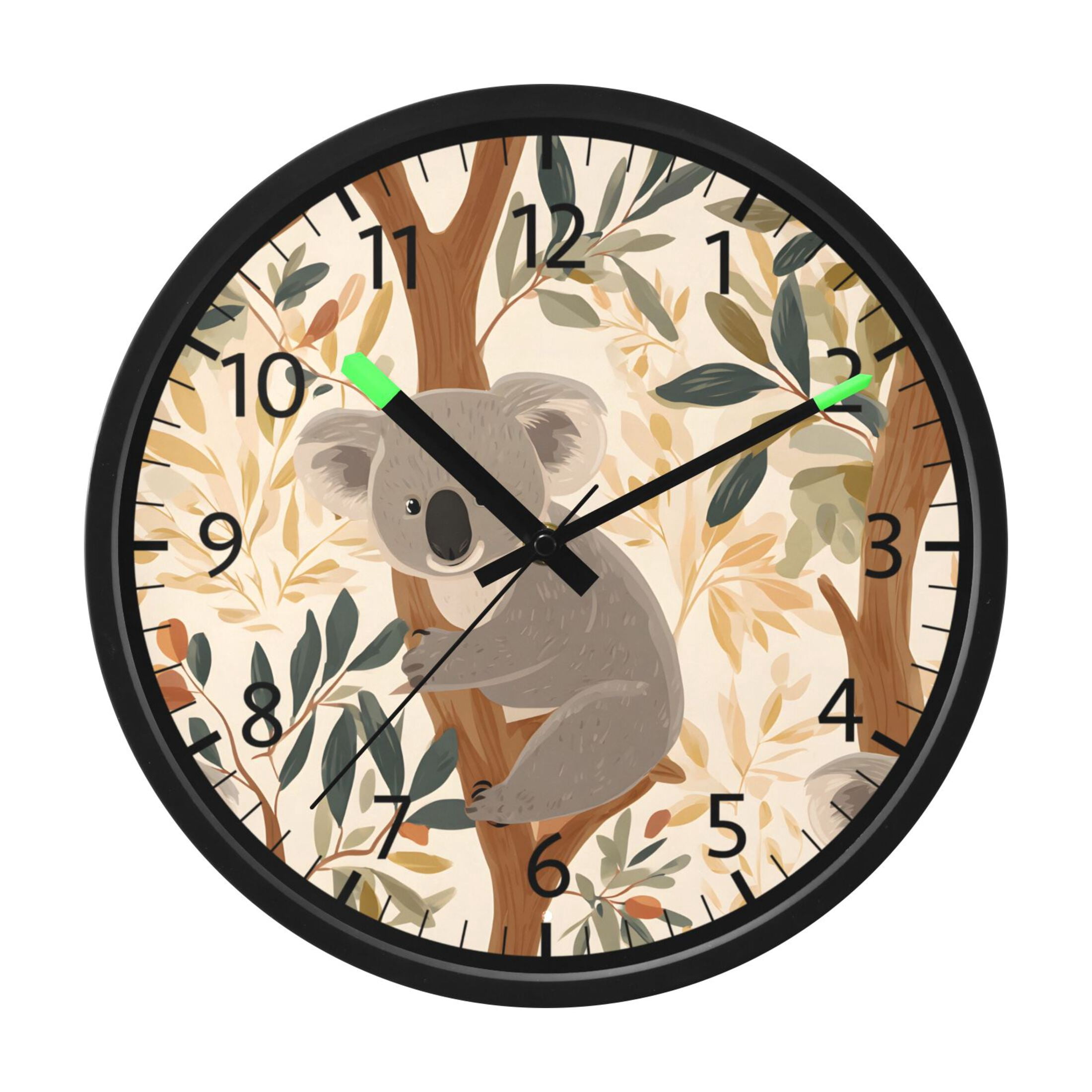 BZSMCE Voice Activated LED Night 12in Clock 12in Clock with Koala ...