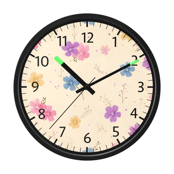 BZSMCE Voice Activated LED Night 12in Clock 12in Clock with Pink ...