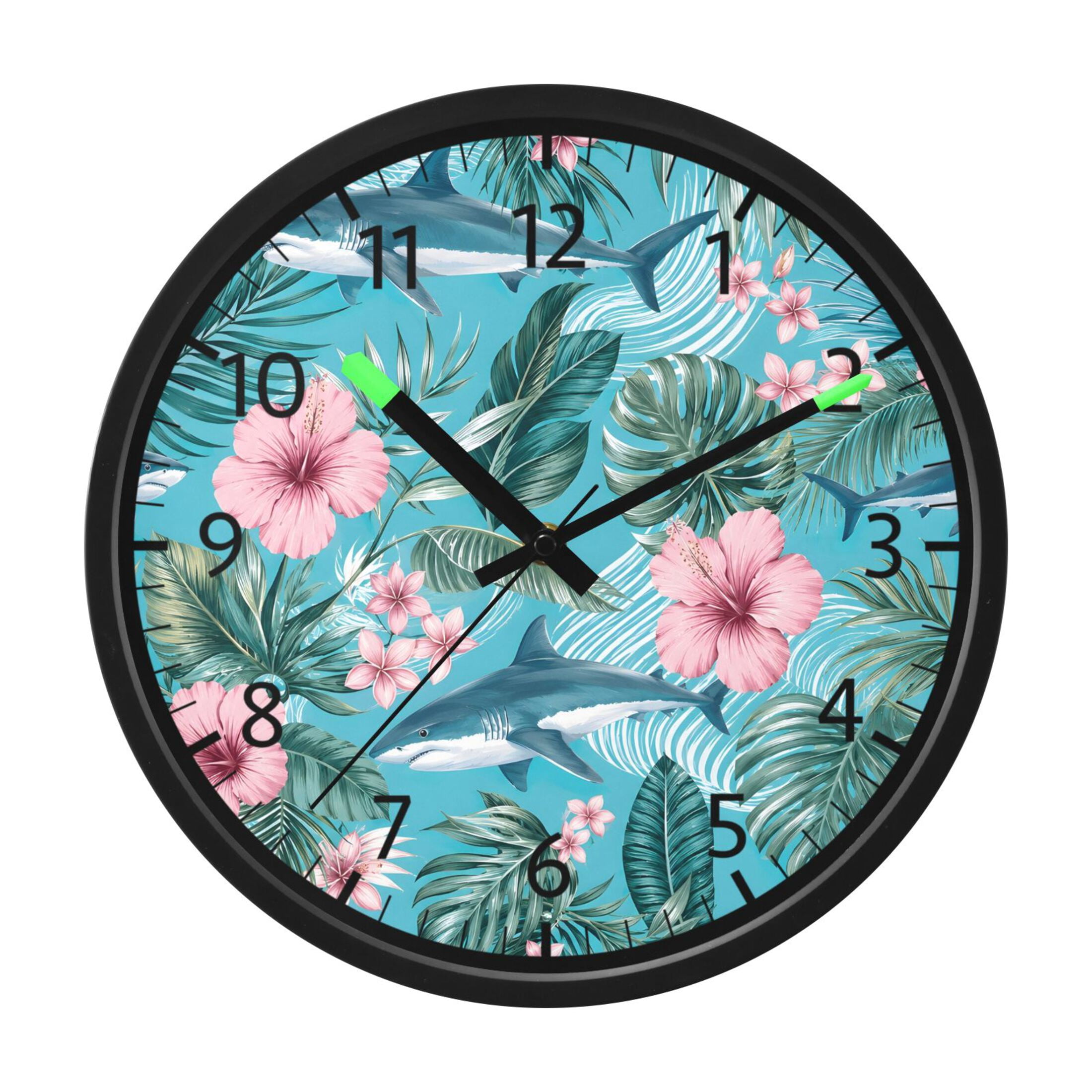 BZSMCE Voice Activated LED Night 12in Clock 12in Clock with Pink ...