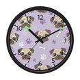 BZSMCE Voice Activated LED Night 12in Clock 12in Clock with Pug Bones ...