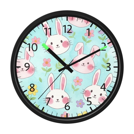 BZSMCE Voice Activated LED Night 12in Clock 12in Clock with Rabbit ...