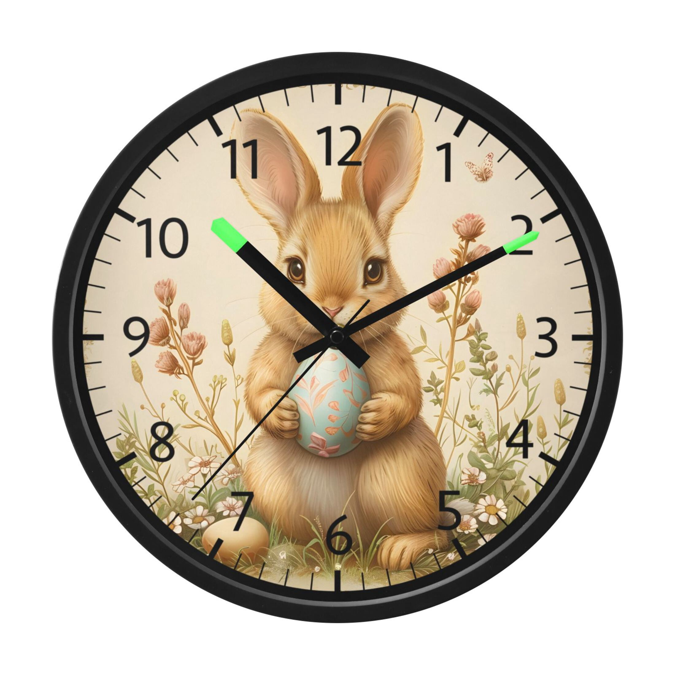 BZSMCE Voice Activated LED Night 12in Clock 12in Clock with Rabbit ...