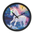 BZSMCE Voice Activated LED Night 12in Clock 12in Clock with Starry ...