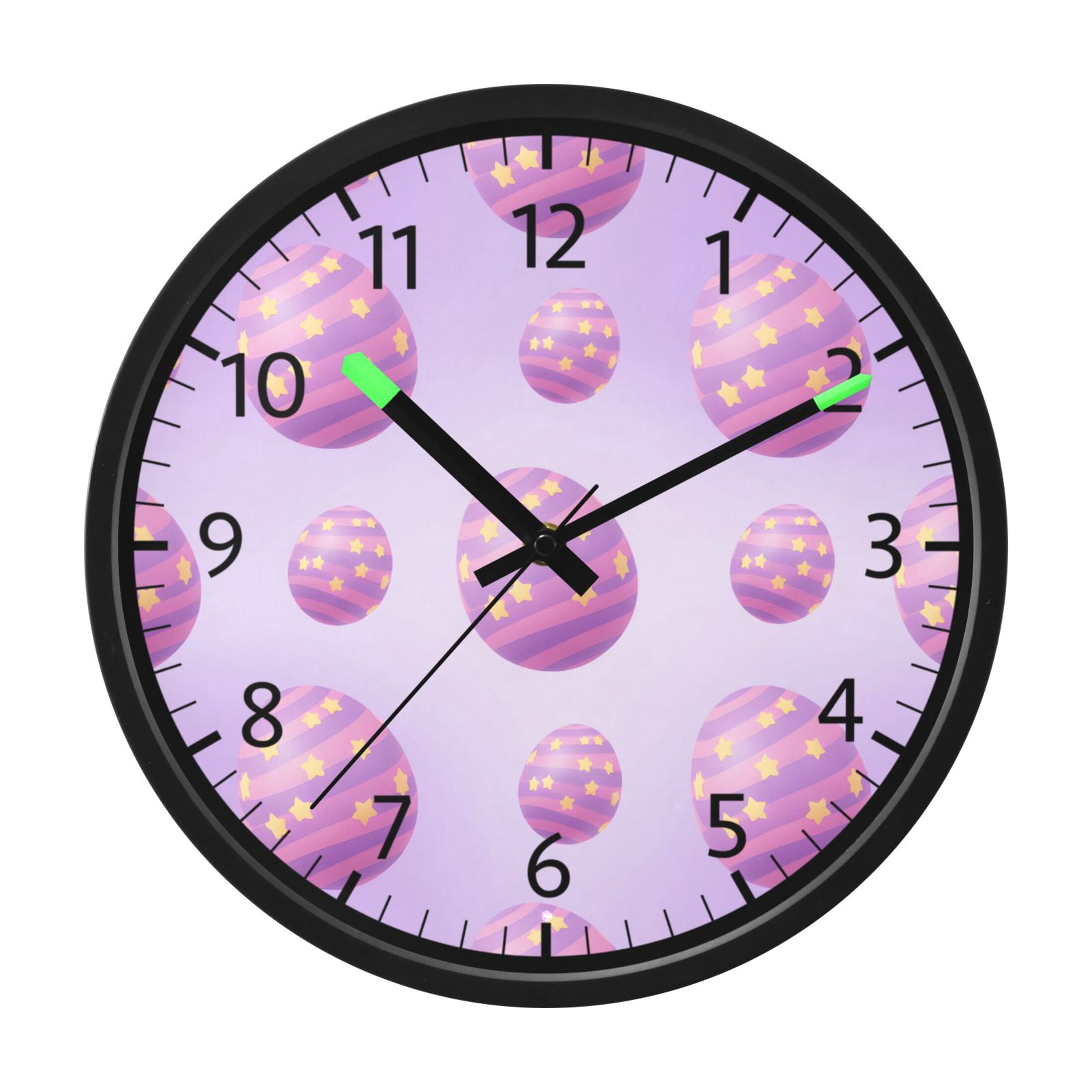 BZSMCE Voice Activated LED Night 12in Clock 12in Clock with Striped ...