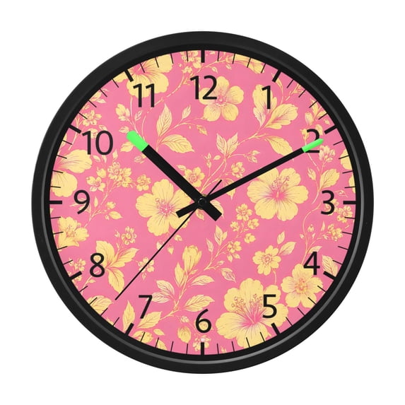 BZSMCE Voice Activated LED Night 12in Clock 12in Clock with Yellow ...