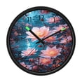 BZSMCE Voice Activated LED Night 12in Clock with Moonlit Blossom ...