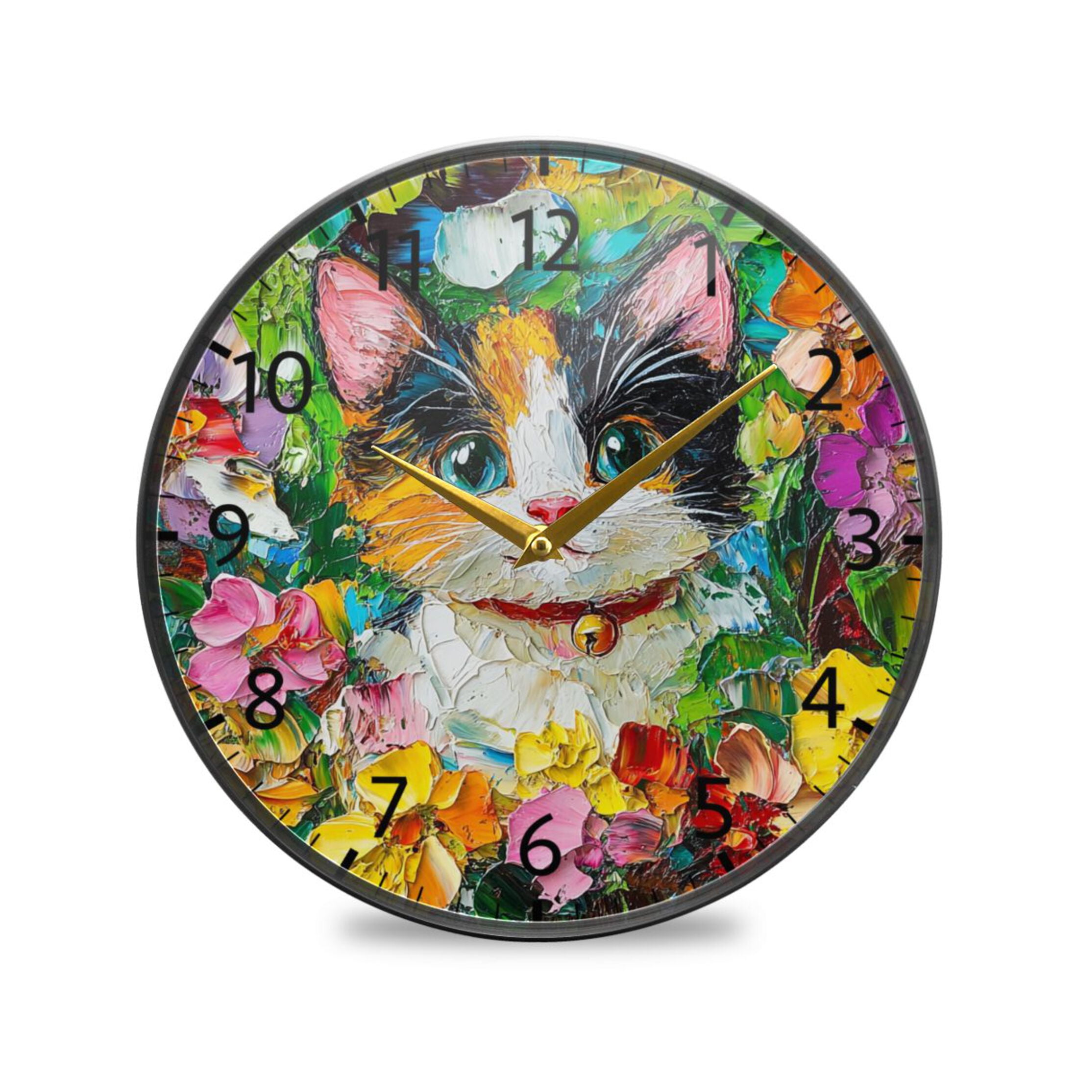 BZSMCE Wall Clock Acrylic Size：9.5*9.5in/11.9*11.9in Blossom Bliss ...
