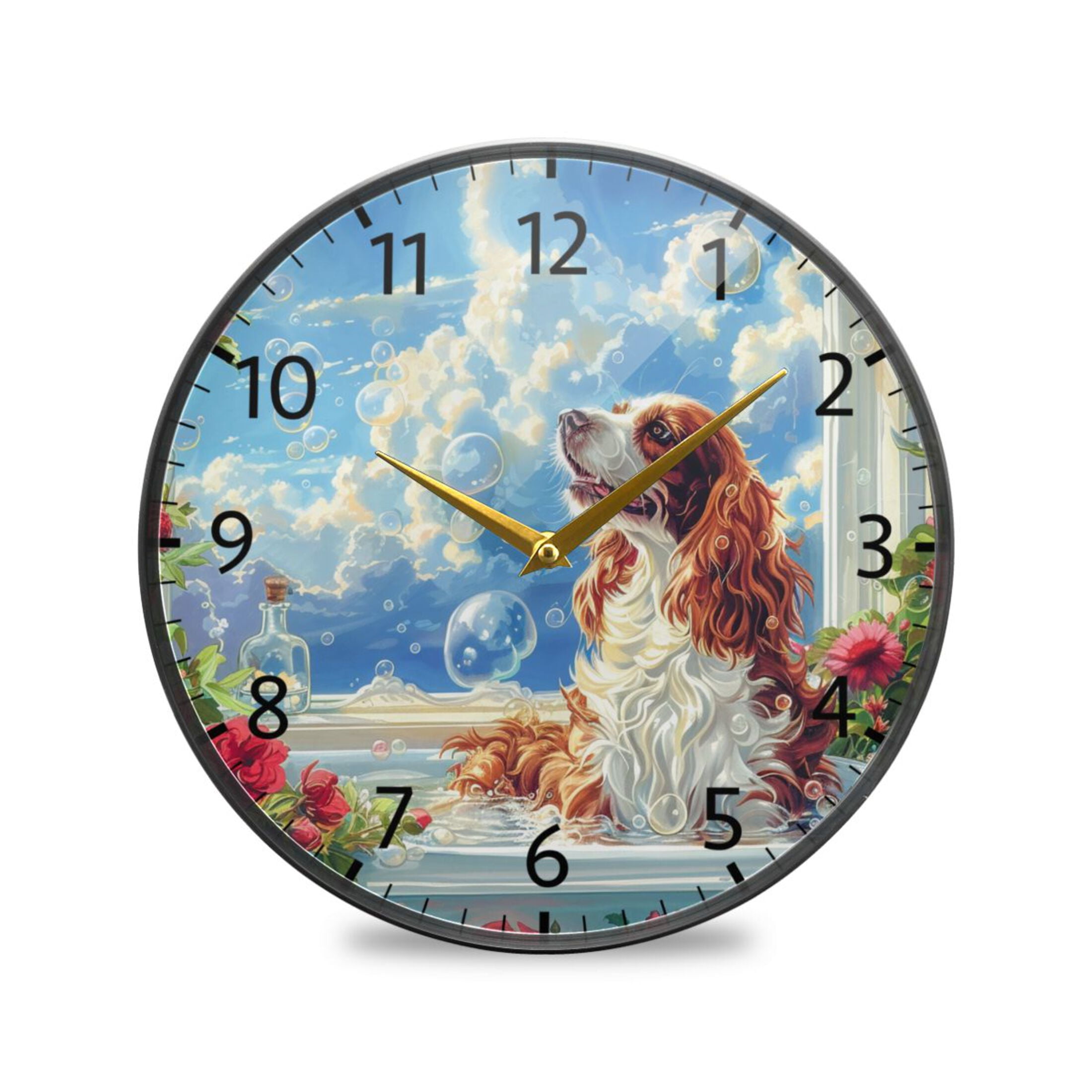 BZSMCE Wall Clock Acrylic Size：9.5*9.5in/11.9*11.9in Soaking in ...