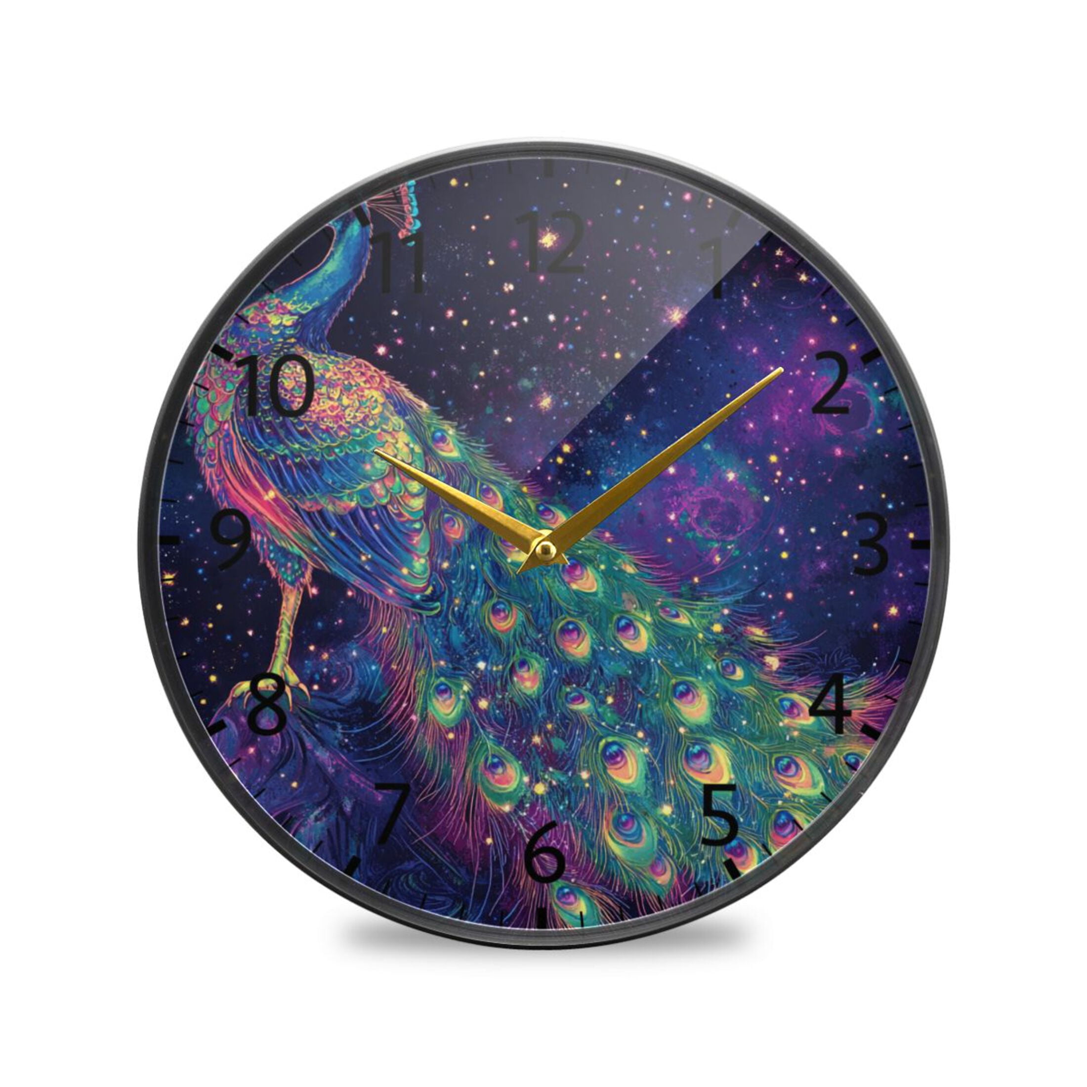 BZSMCE Wall Clock Acrylic Size：9.5*9.5in/11.9*11.9in Starlit Splendor ...