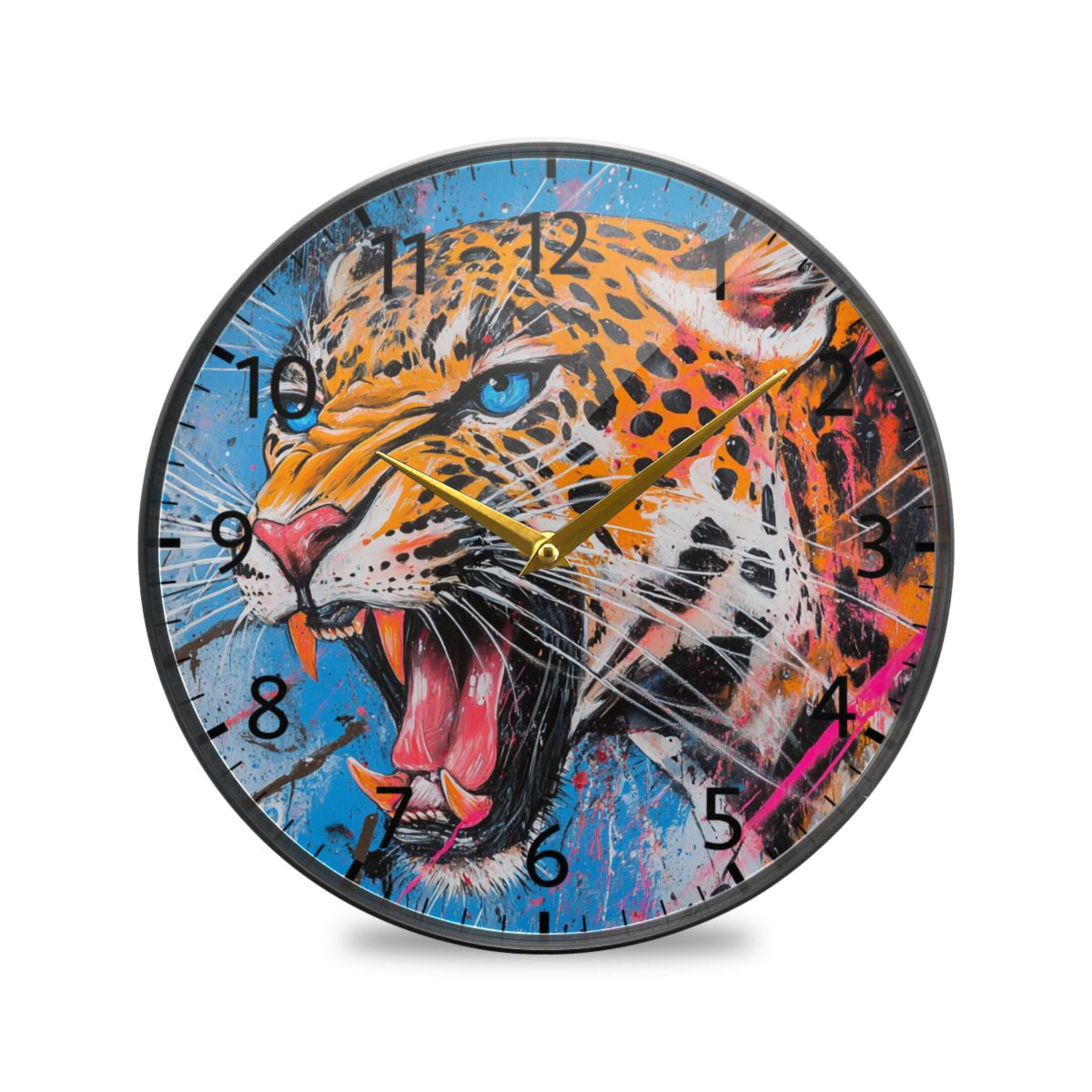 BZSMCE Wall Clock Acrylic Size：9.5*9.5in/11.9*11.9in Vivid Predator ...
