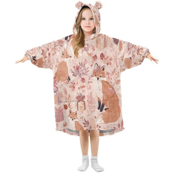 BZSMCE Wearable Blanket Hoodie Fashion Pastel Fox Woodland Tale Home ...