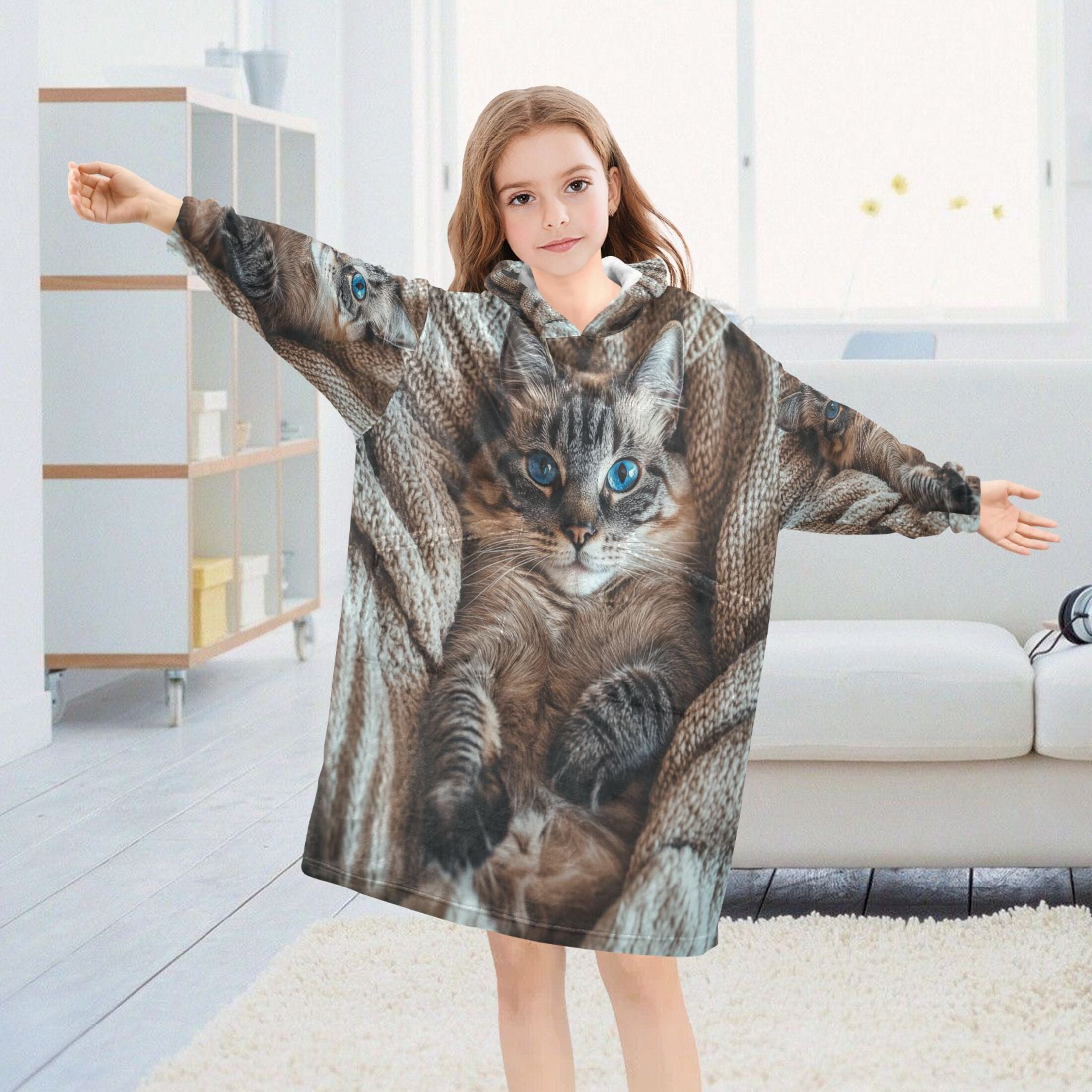 BZSMCE Wearable Blanket Hoodie Fashion Snuggle Time Home Wear - Walmart.com