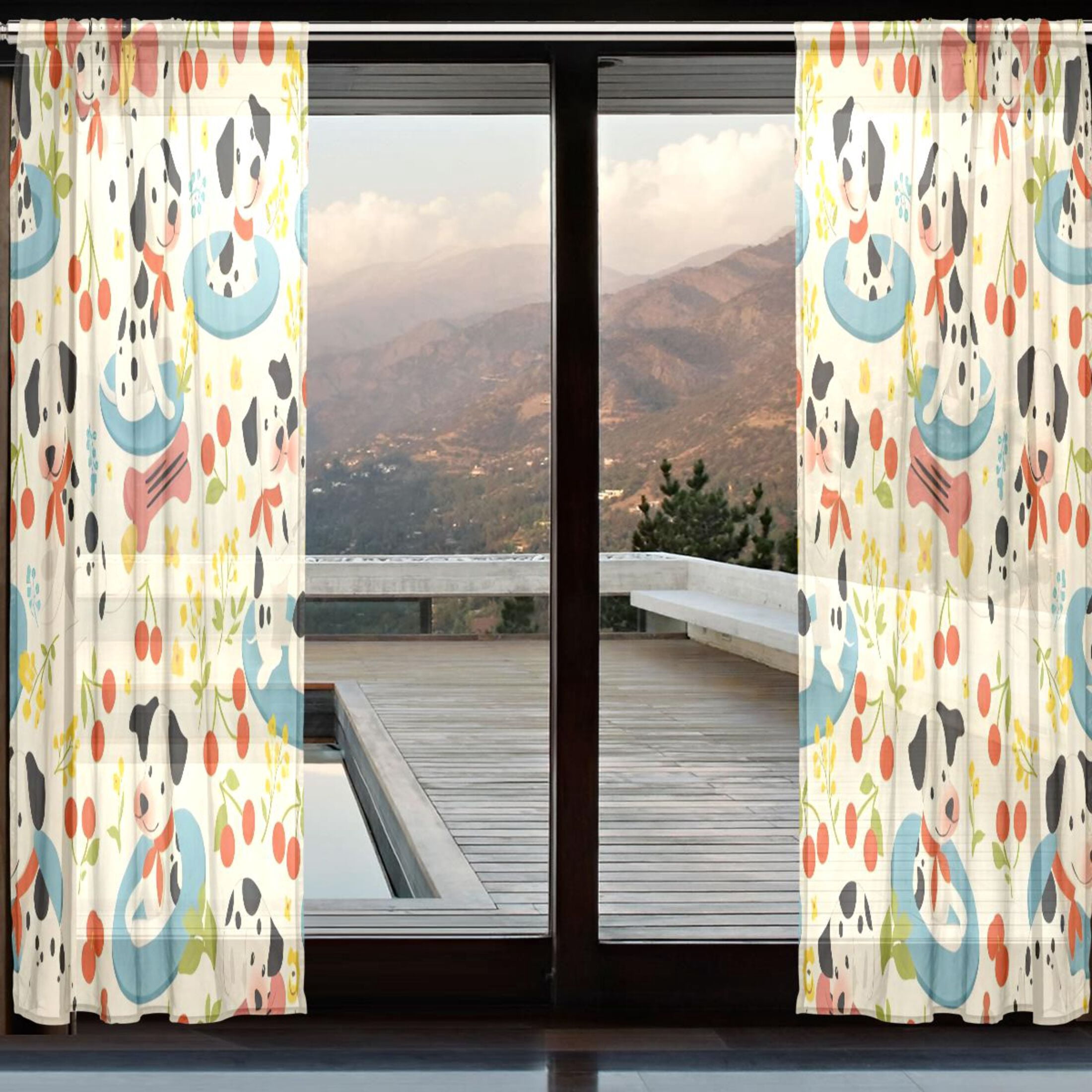 BZSMCE Window Curtain Panels Set Of 2 In Guitar Float Printed - Walmart.com