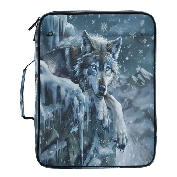BZSMCE Wolf Pattern Water-Resistant Filing Folder Binder Organizer ...