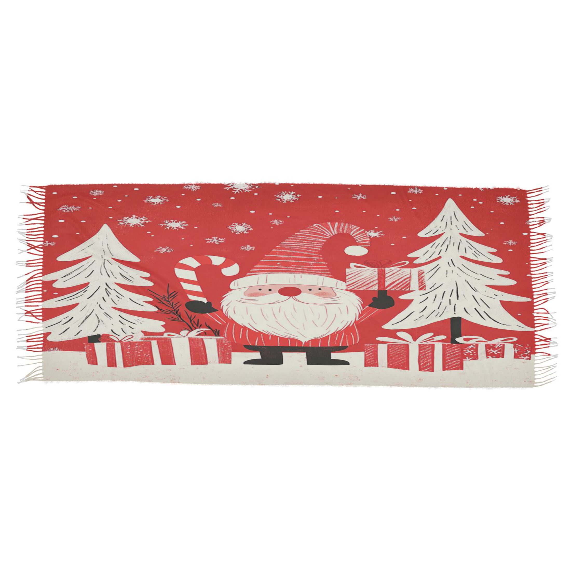 BZSMCE Women Scarf Humorous Santa Claus Simple Pattern Soft Warm Long ...