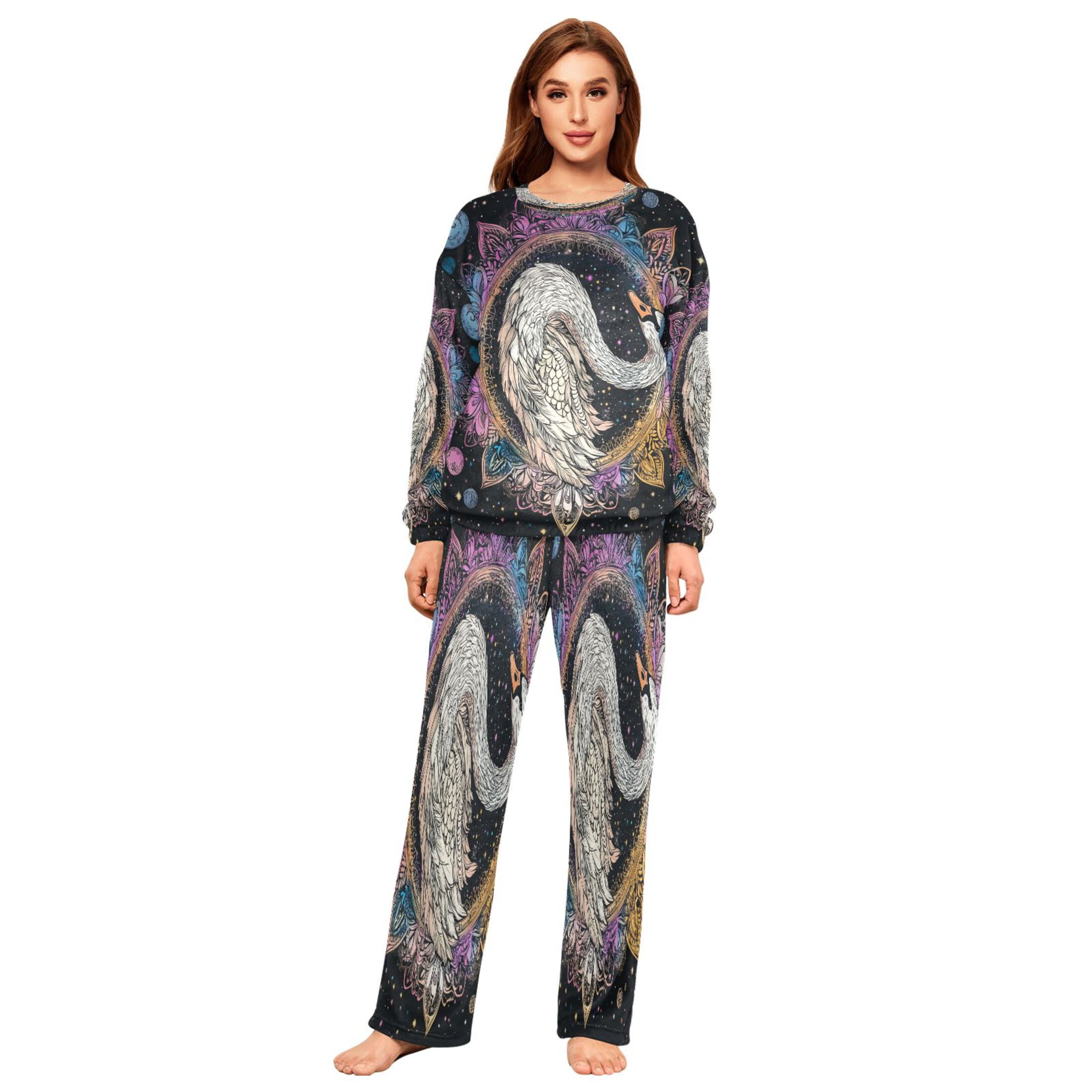 BZSMCE Women Slim Pajamas Loose Style Female Fashion Galactic Elegance ...